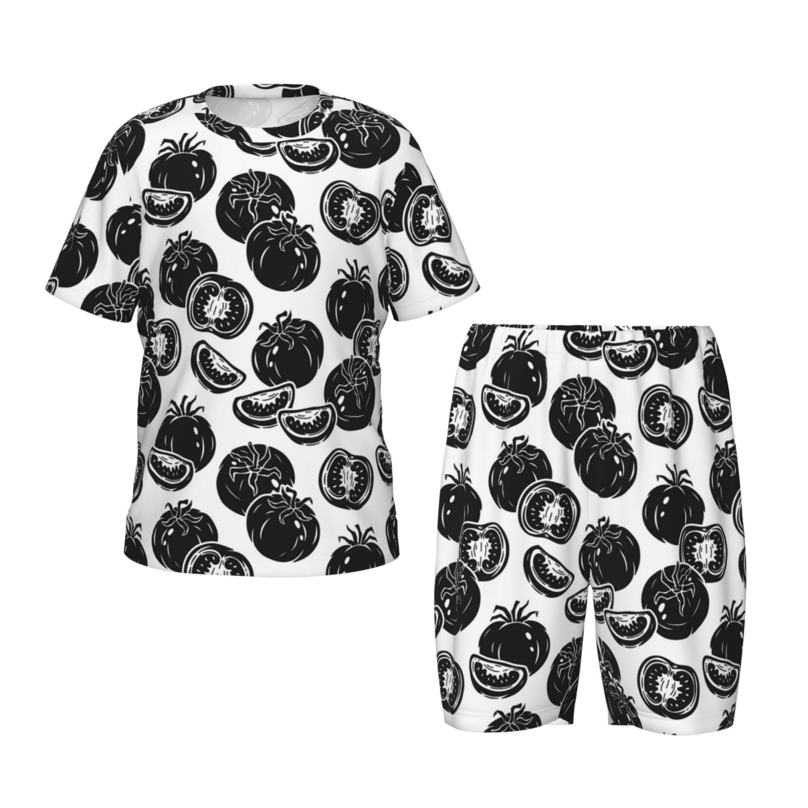 Fuzoiu Hand Drawn Tomatoes Print Boys Girls Pjs Sleepwear,2 Piece Pajam ...