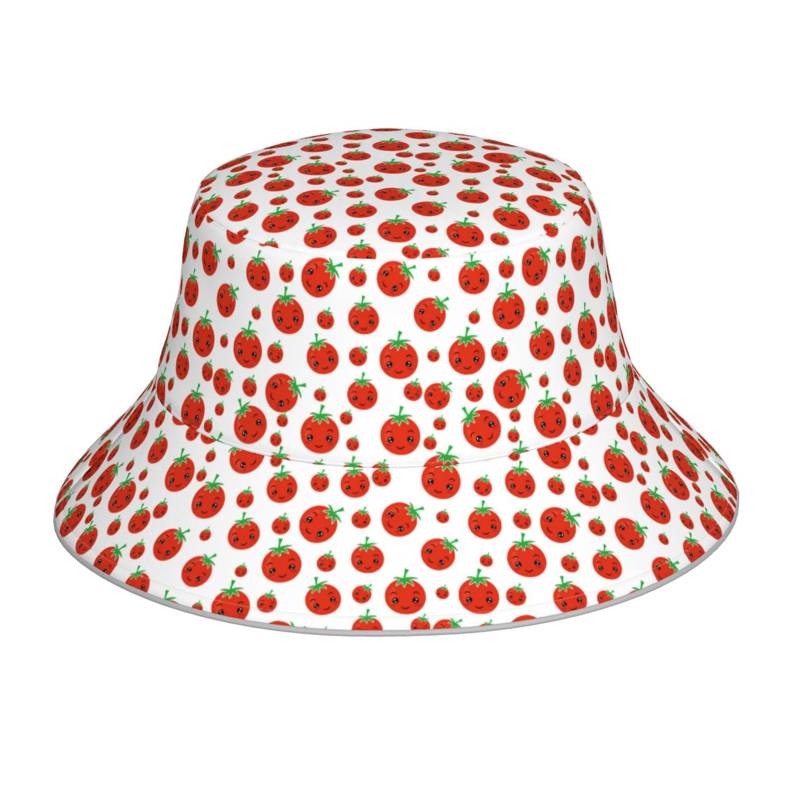 Fuzoiu Hand Drawn Tomatoes Print Reflective Bucket Hat,Outdoor Hat for ...