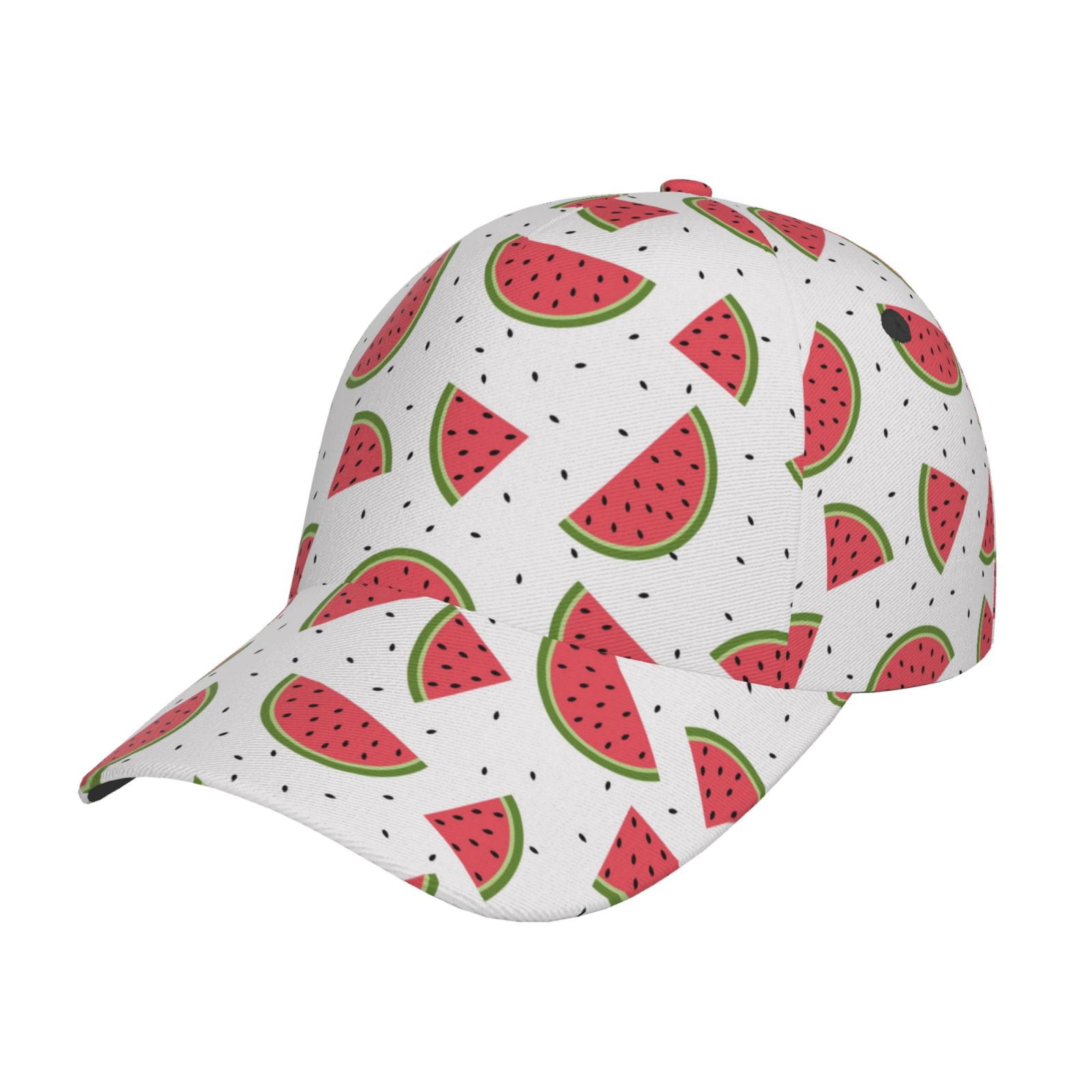 Fuzoiu Hand Drawn Watermelon Print Adjustable Baseball Cap for Men and ...