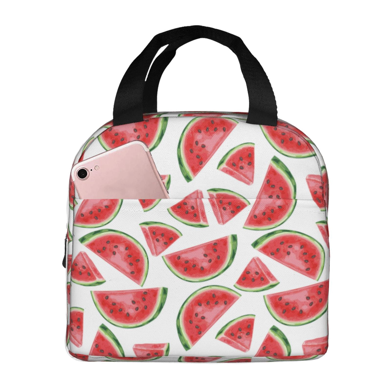 Fuzoiu Hand Drawn Watermelon Print Lunch Bag for Women & Men,Adult ...