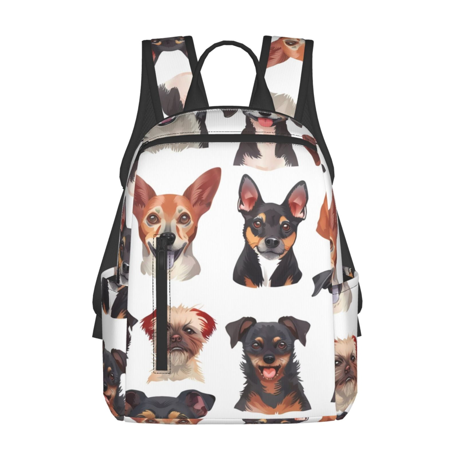 Fuzoiu Happy Dog Faces Collage Print Lightweight Daypack,Weekender Bag ...