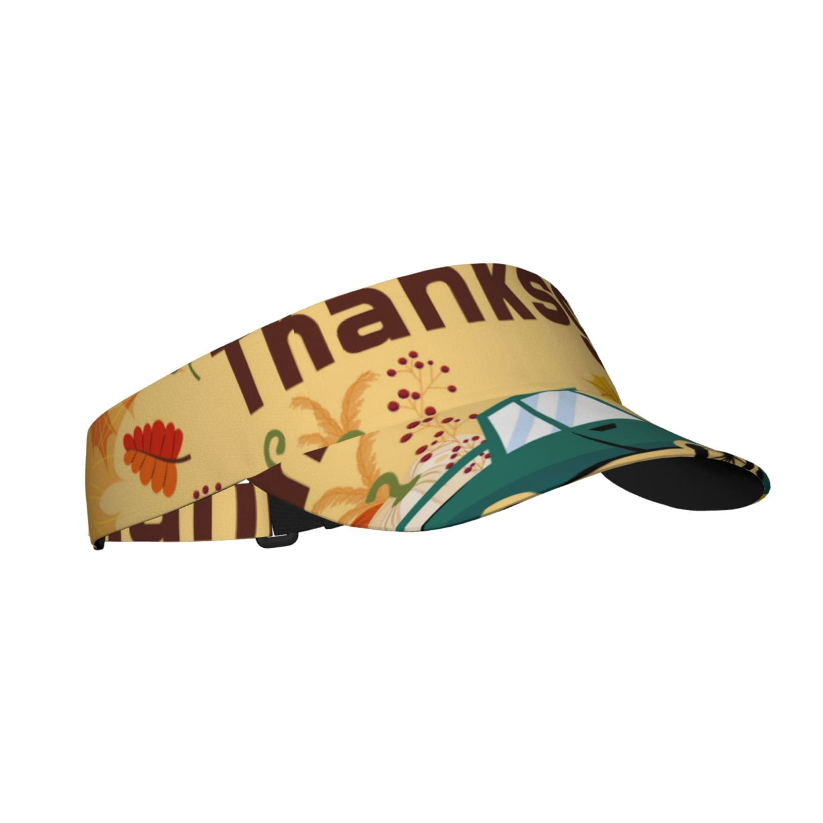 Fuzoiu Happy Thanksgiving Day Print Adult Sunscreen Visor Cap ...