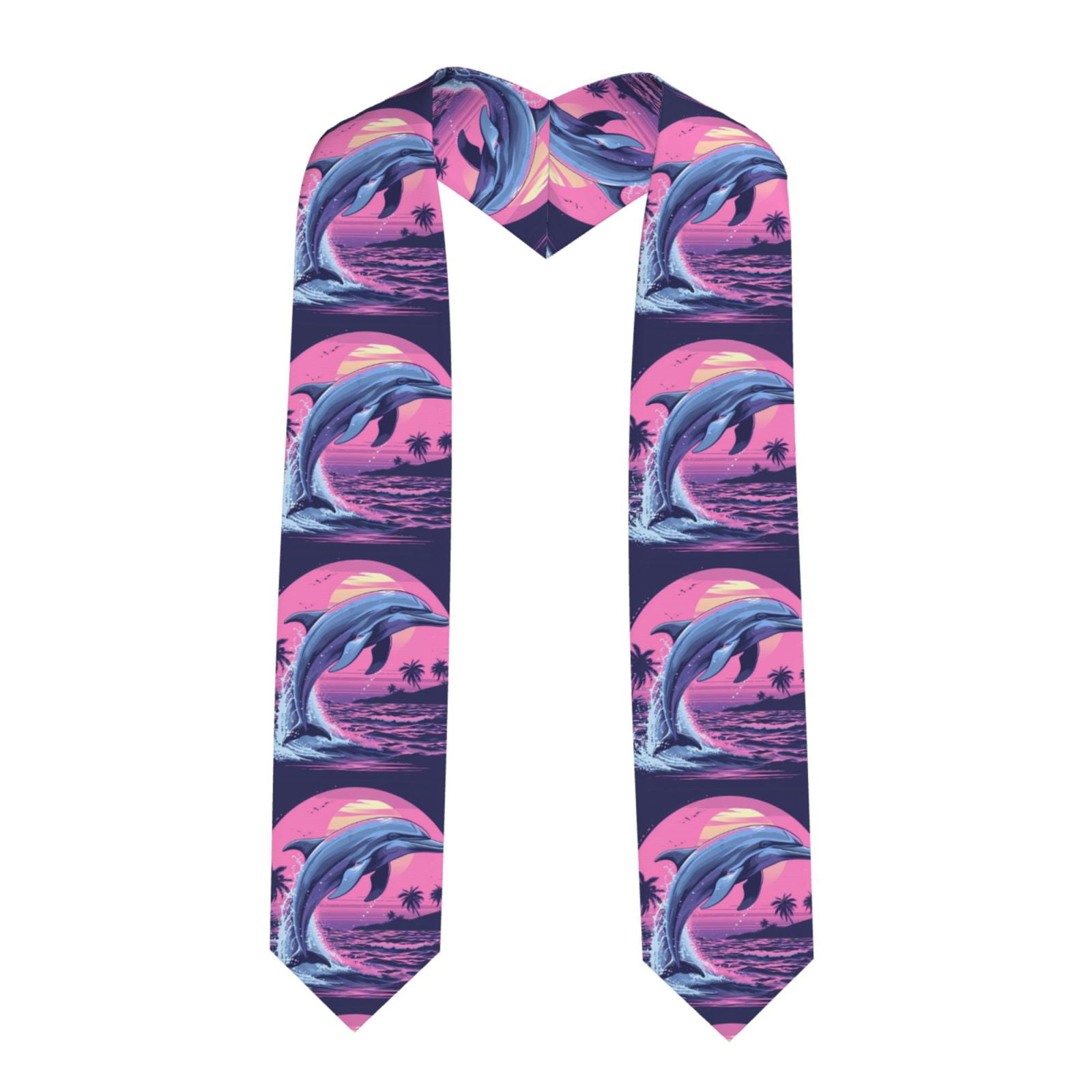 Fuzoiu Hawaiian Beach Dolphin Print Graduation Sash,Graduation Stole ...
