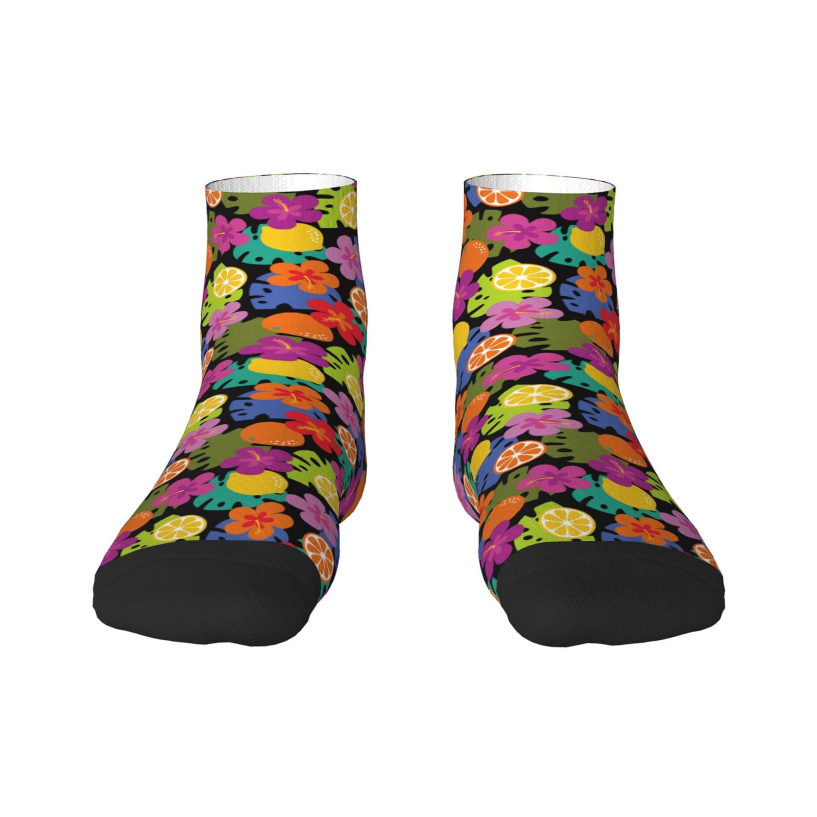 Fuzoiu Hawaiian Style Print Adult Socks, Crew Moisture-wicking Socks ...
