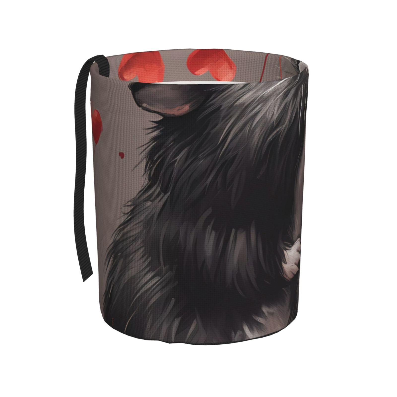Fuzoiu Heart Guinea Pig Couple Print Car Trash Can,Leakproof Car Trash ...