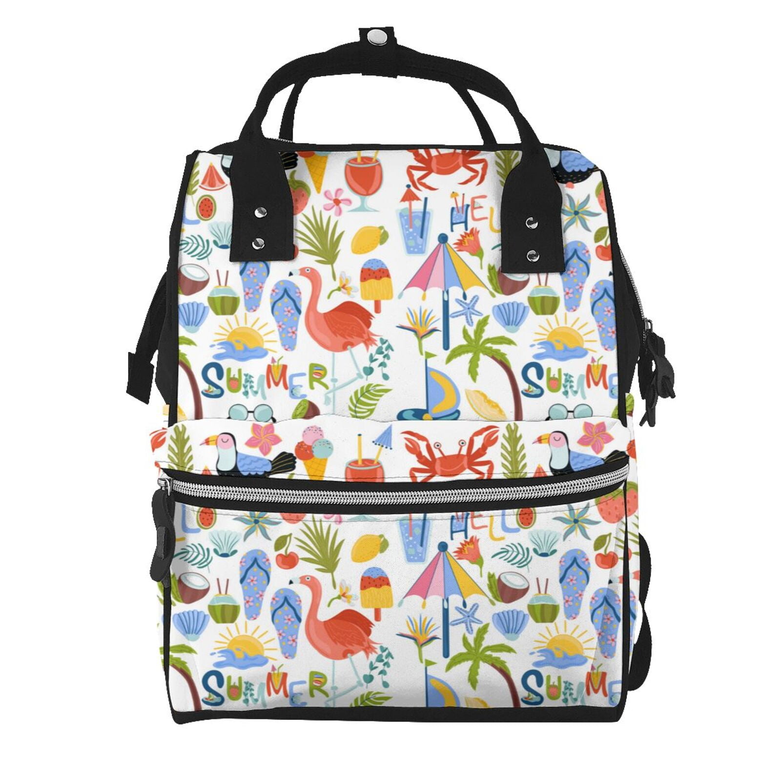 Fuzoiu Hello Summer2 Print Diaper Bag Backpack,Baby Essentials Travel ...