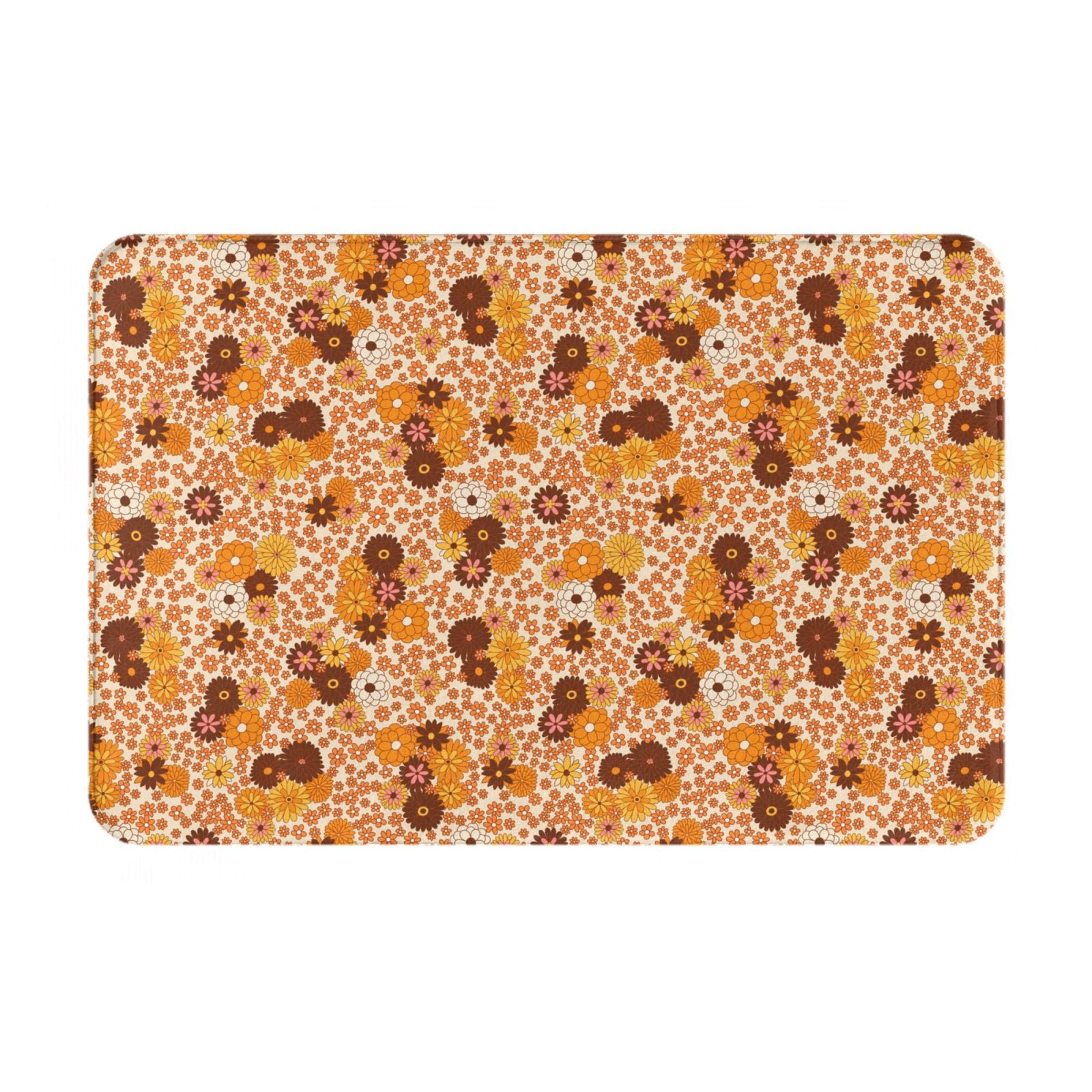 Fuzoiu Hippie Ditsy Floral Print Door Mat Outdoor Indoor Welcome Mats ...