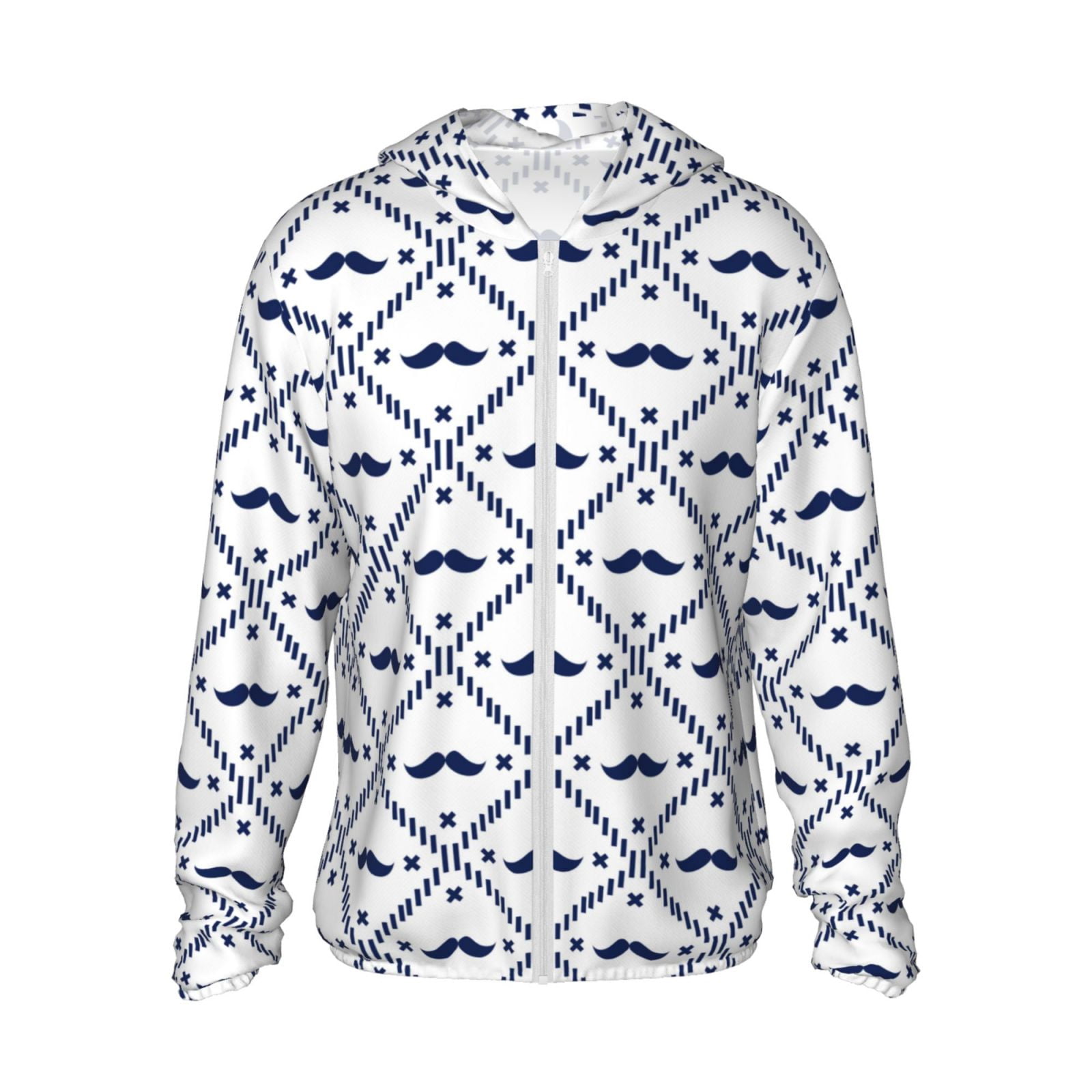 Fuzoiu Hipster Mustache Print Unisex Sun Protection Hoodie,UPF 50 ...