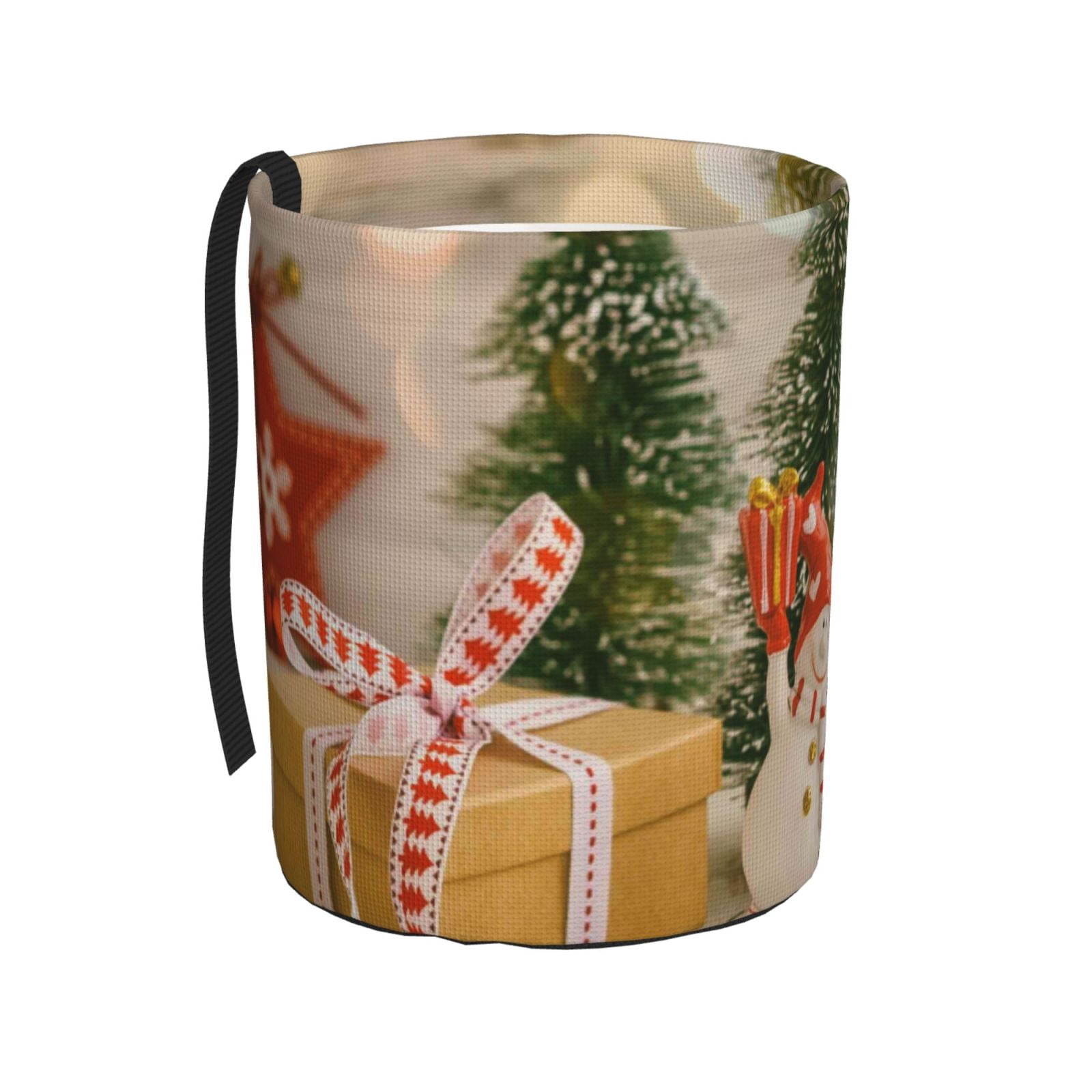 Fuzoiu Holiday Christmas Stars Print Car Trash Can,Leakproof Car Trash ...
