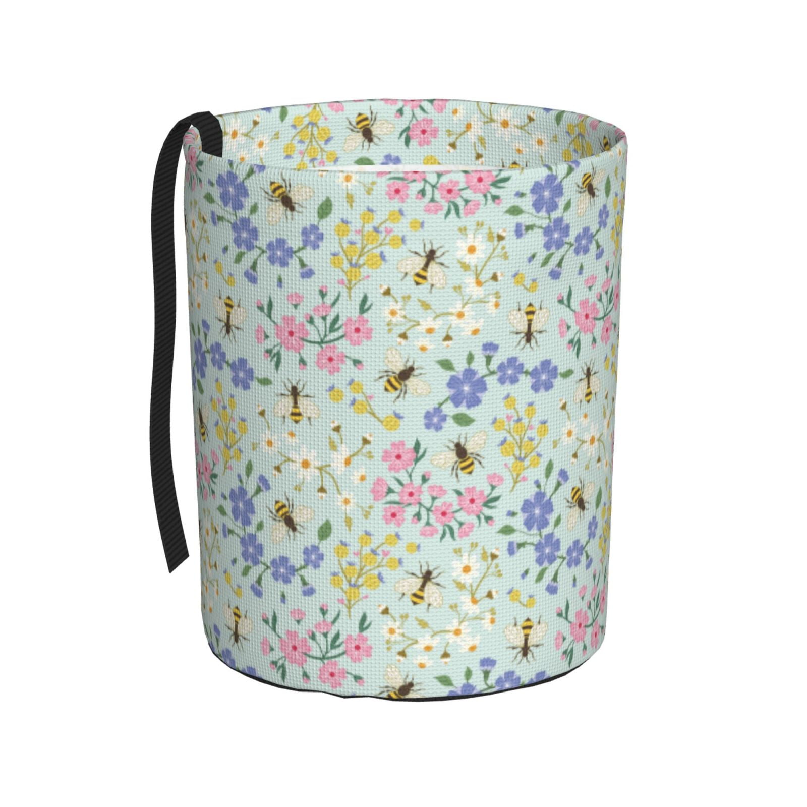 Fuzoiu Honey Bees And Flowers Print Car Trash Can,Leakproof Car Trash ...