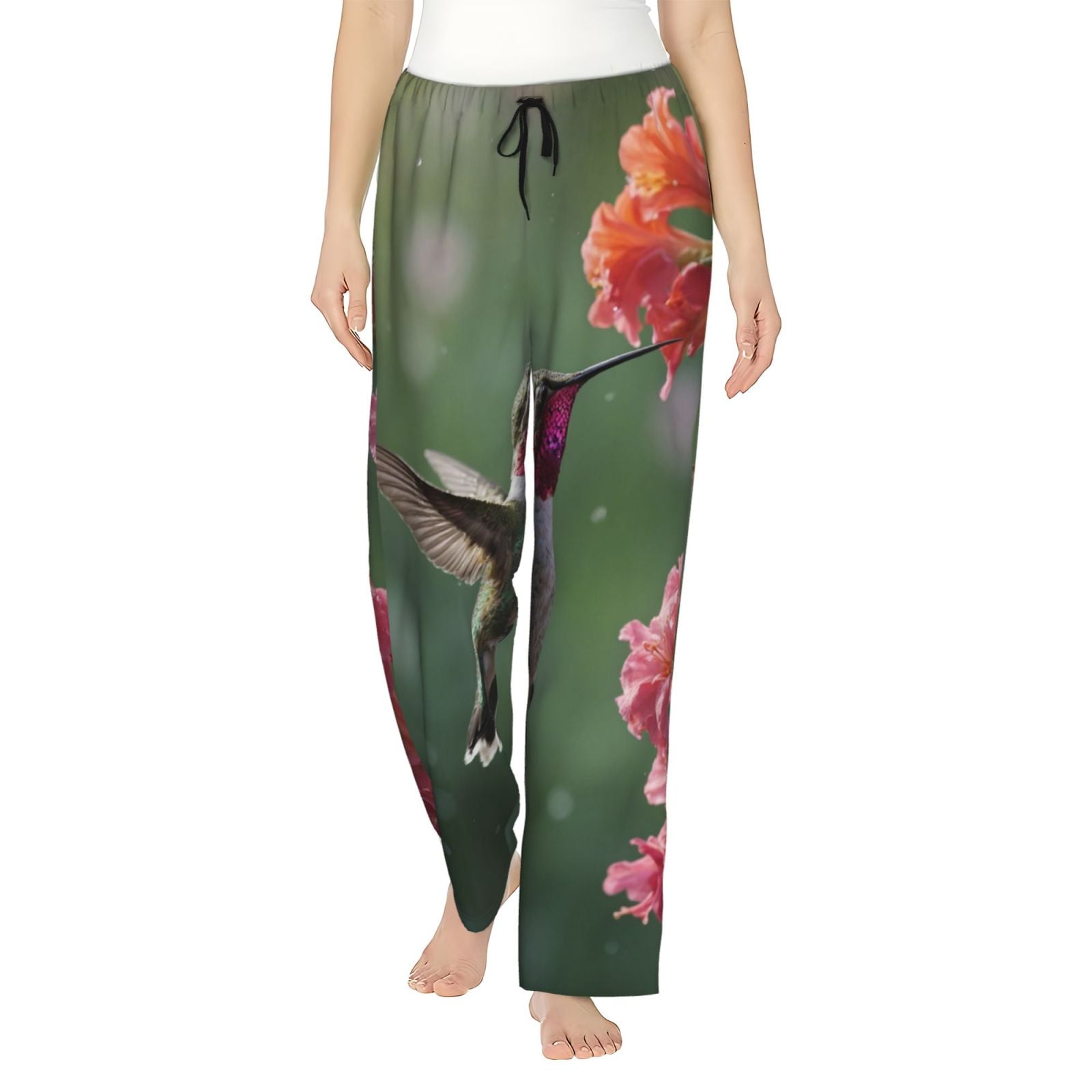Fuzoiu Humming Bird 1 Print Women's Pajama Pants,Lounge Pants with ...