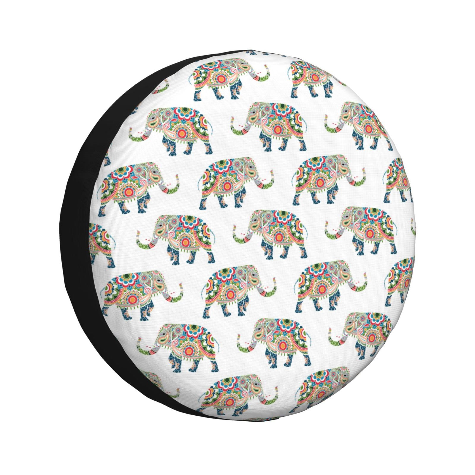 Fuzoiu Indian Elephant Print Universal Spare Tire Cover with Buckle ...