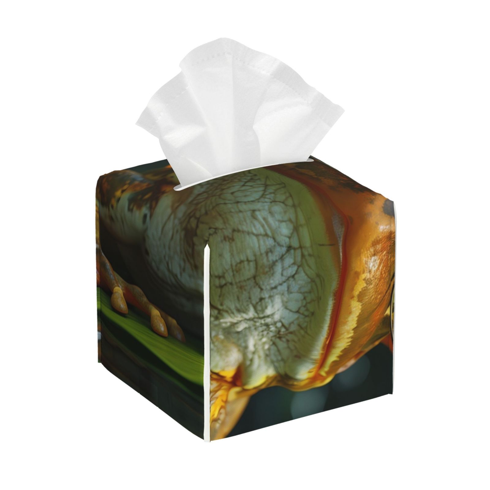 Fuzoiu Intellectual Frog Pond Print Tissue Box Cover Holder, Square ...