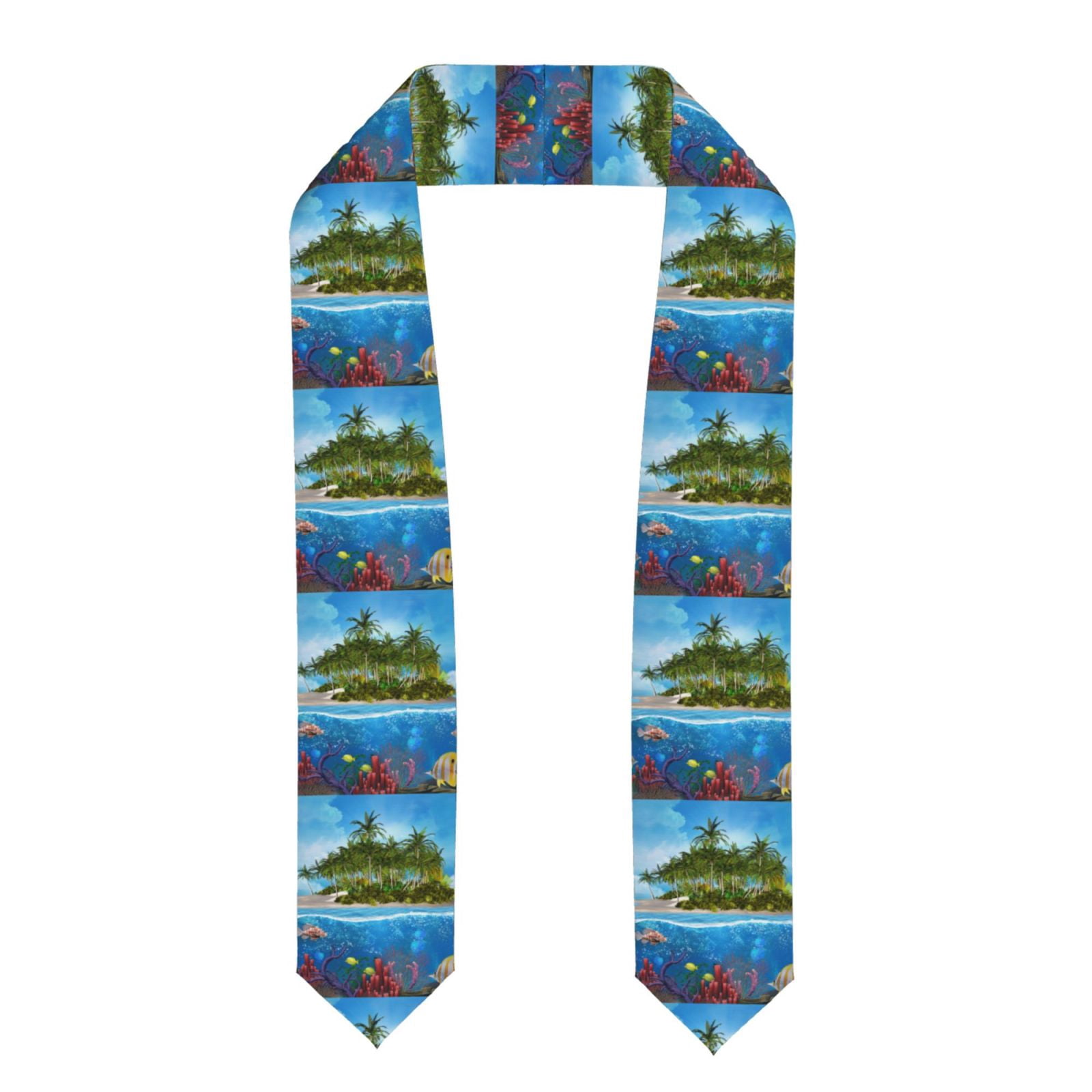 Fuzoiu Island And Coral Reef Print Graduation Sash,Graduation Stole ...