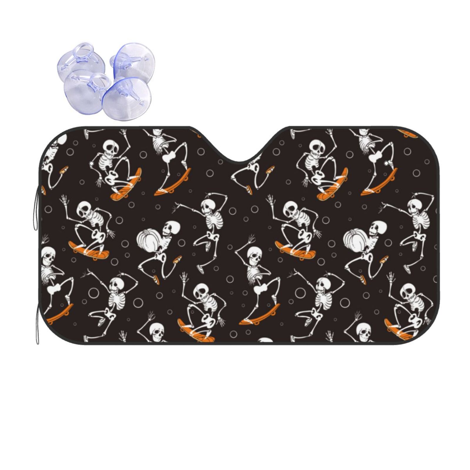 Fuzoiu Jumping Skull Print Car Windshield Sun Shade,Block Uv Rays ...