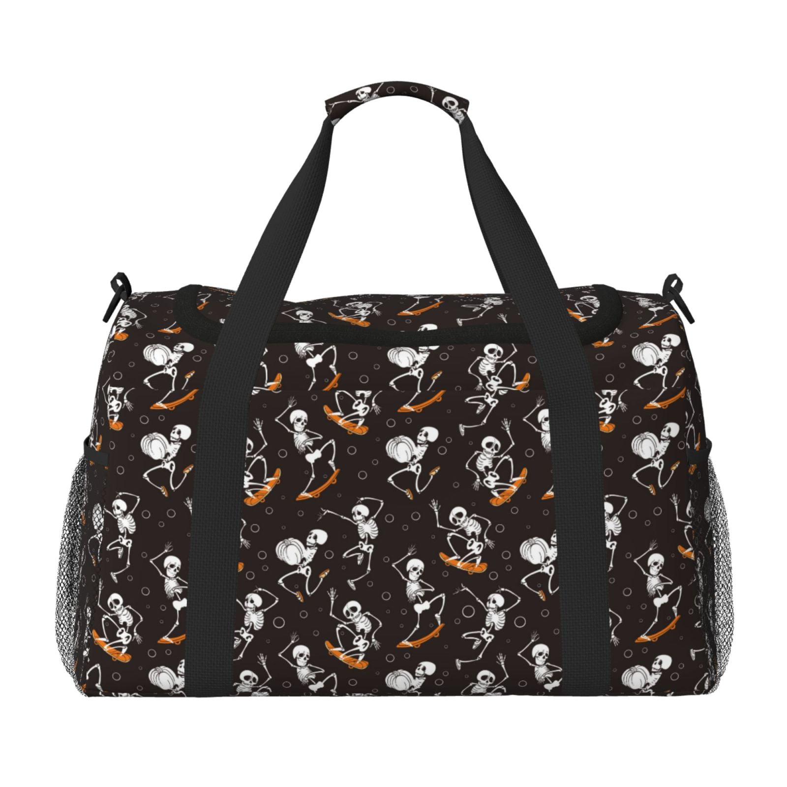Fuzoiu Jumping Skull Print Travel Duffle Bag,Carry On Tote Bags,Duffel ...