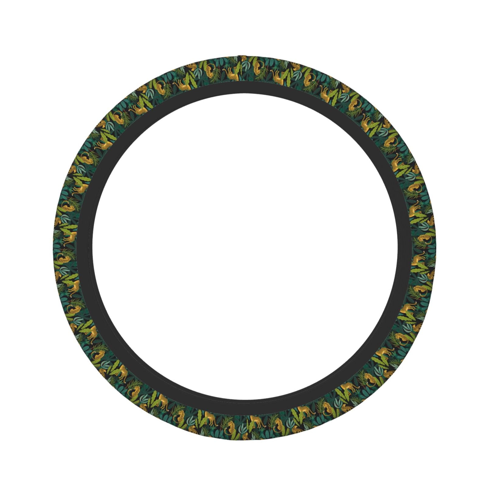 Fuzoiu Jungle Leopard Yellow Print Elastic Stretch Steering Wheel Cover ...