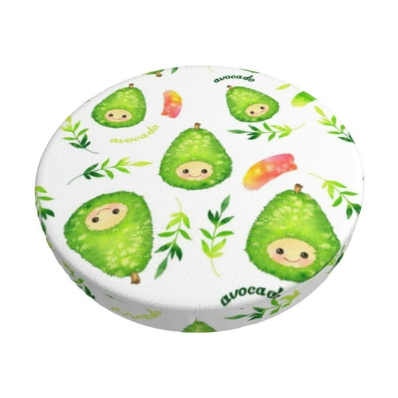 Fuzoiu Kawaii Avocado Print Bar Stool Cushions, Super Breathable Round ...