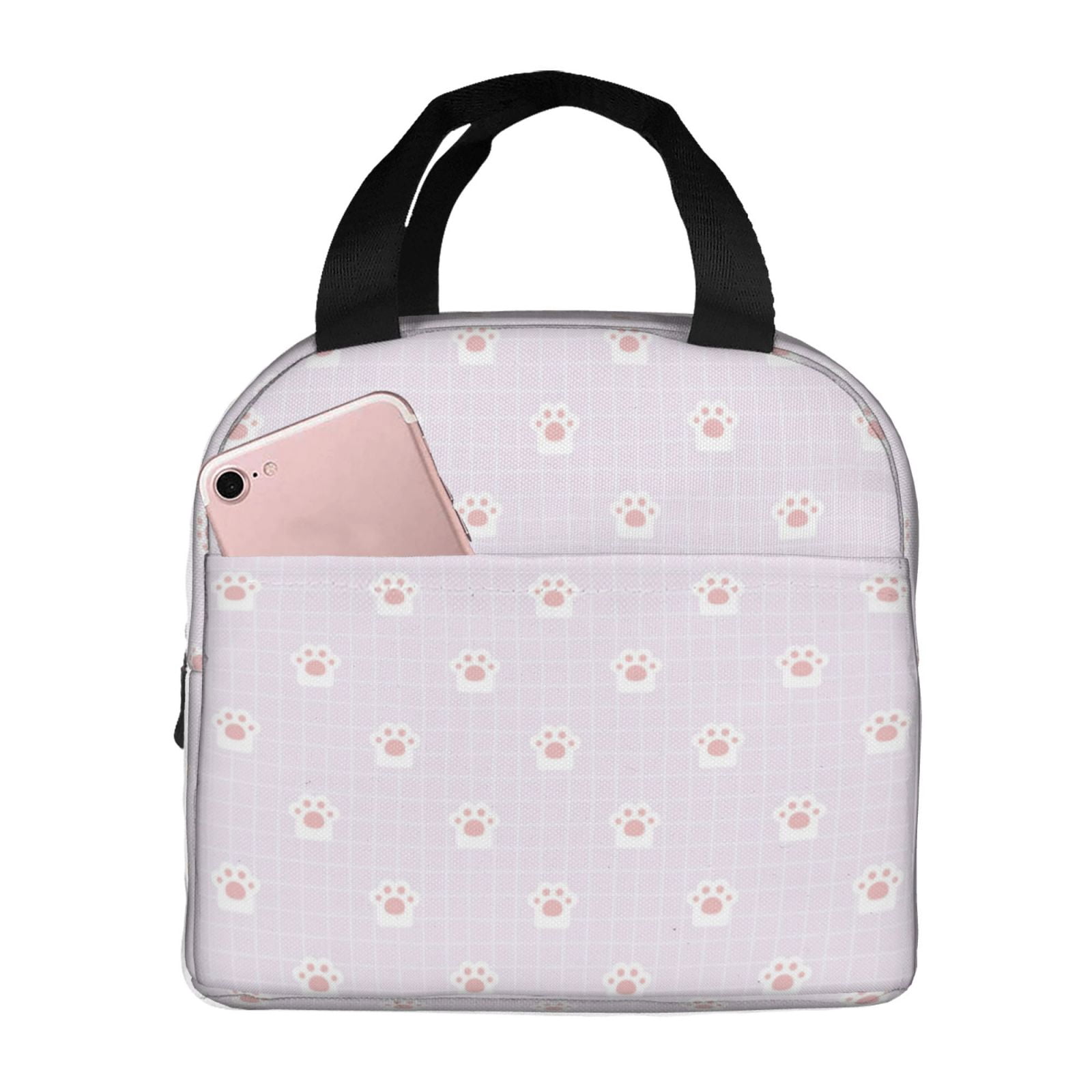 Fuzoiu Kawaii Cat Paw Print Lunch Bag for Women & Men,Adult Insulated ...
