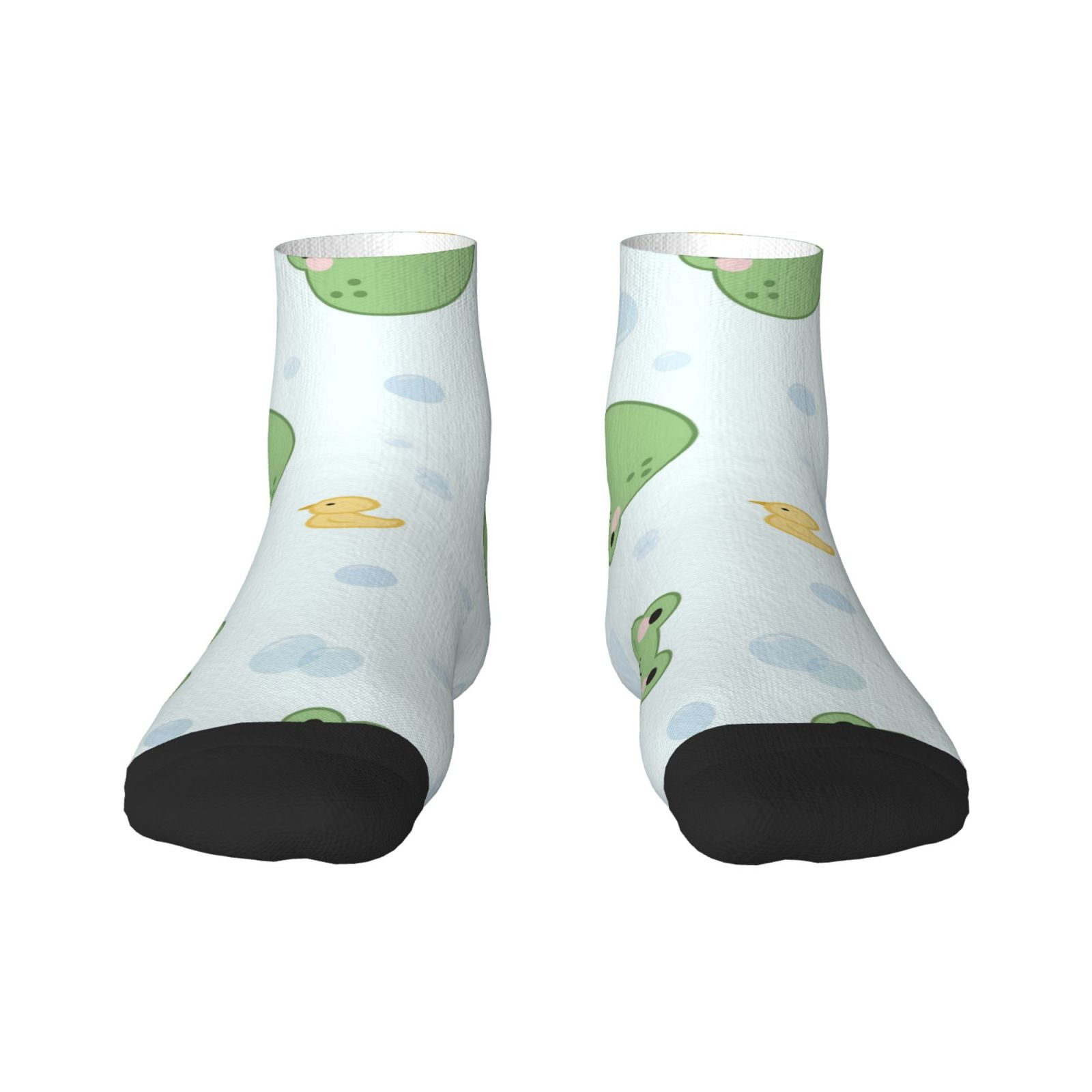 Fuzoiu Kawaii Frogs Print Adult Socks, Crew Moisture-wicking Socks ...