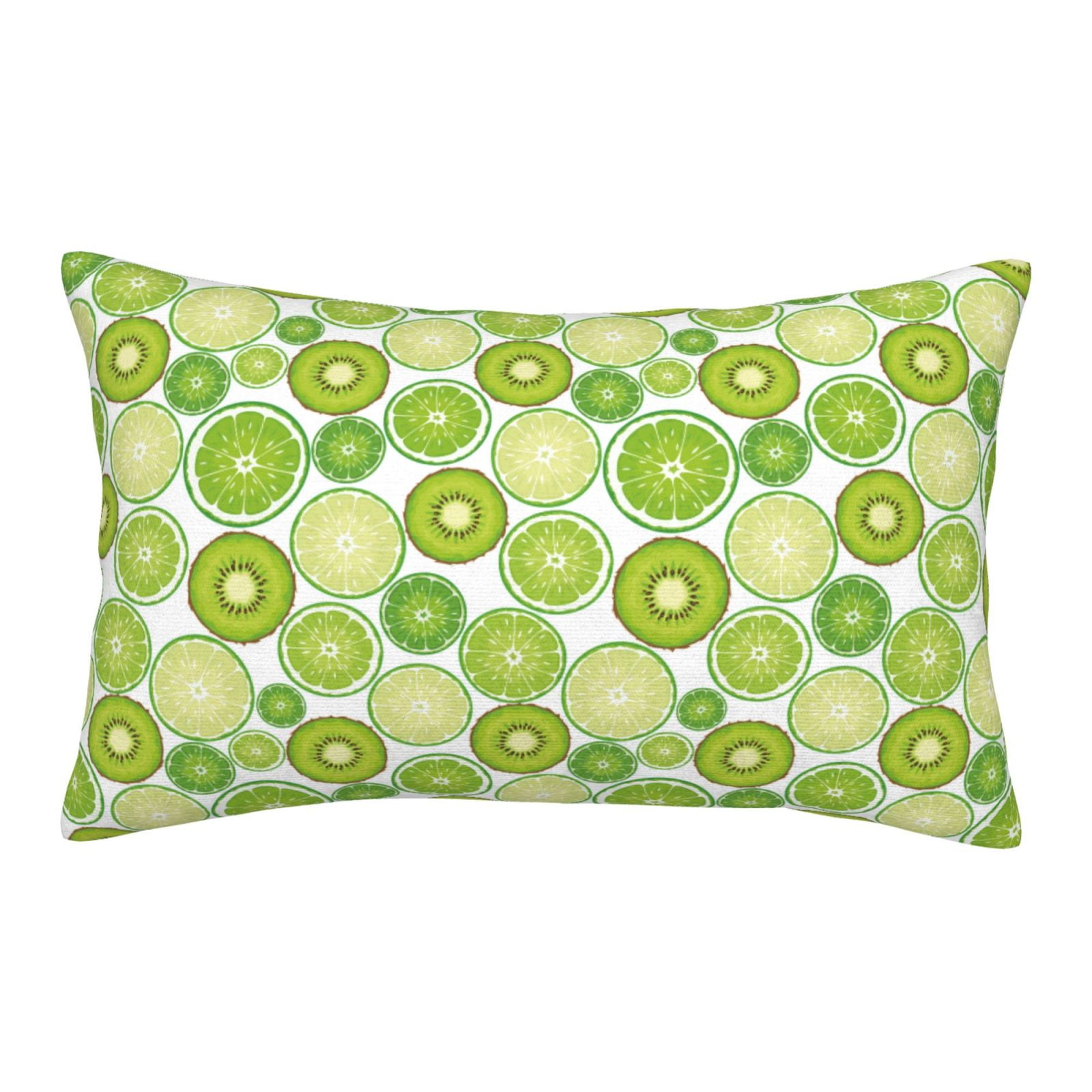 Fuzoiu Kiwi Lemon Print Fuzzy Pillowcases, Super Soft Pillow Case Cover ...