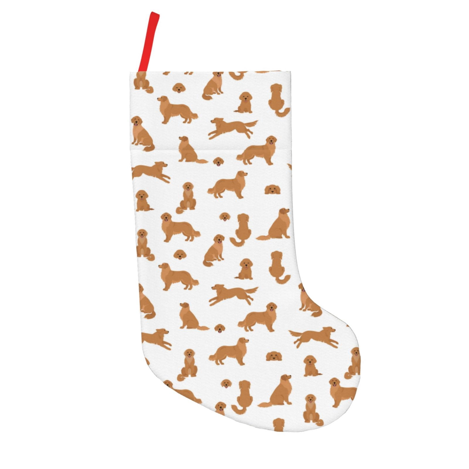 Fuzoiu Labrador Retriever Dog Print 18 inches Christmas Stockings ...