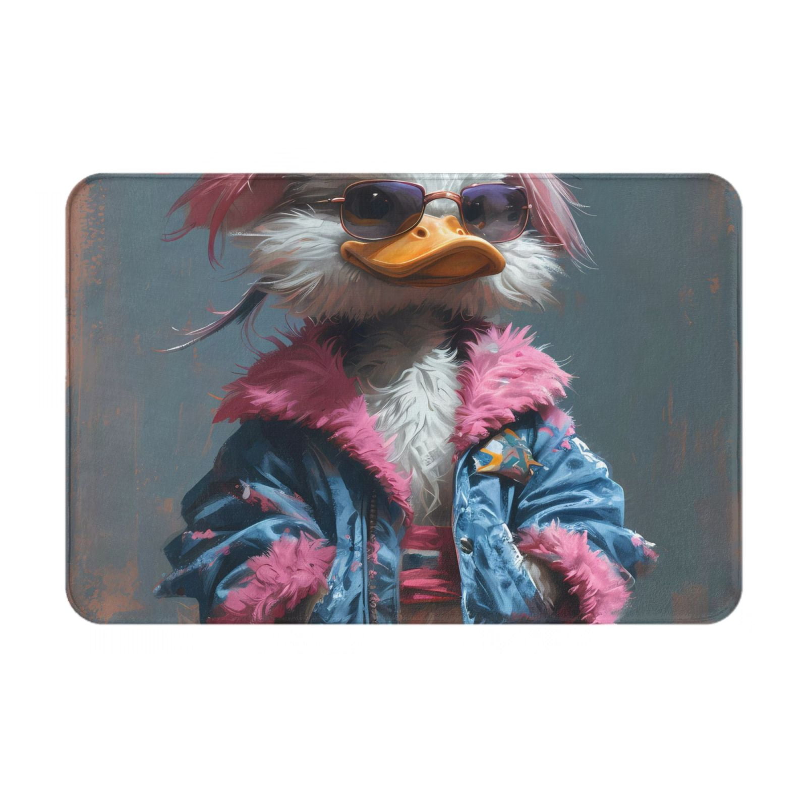 Fuzoiu Lady Duck Print Door Mat Outdoor Indoor Welcome Mats, Front ...