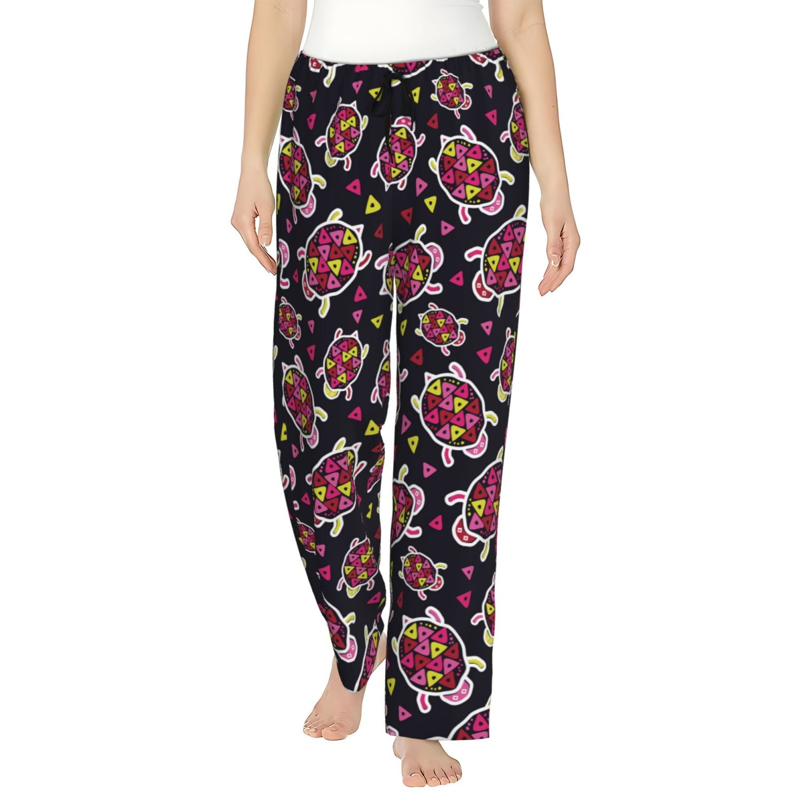 Fuzoiu Ladybug Print Women's Pajama Pants,Lounge Pants with Drawstring ...