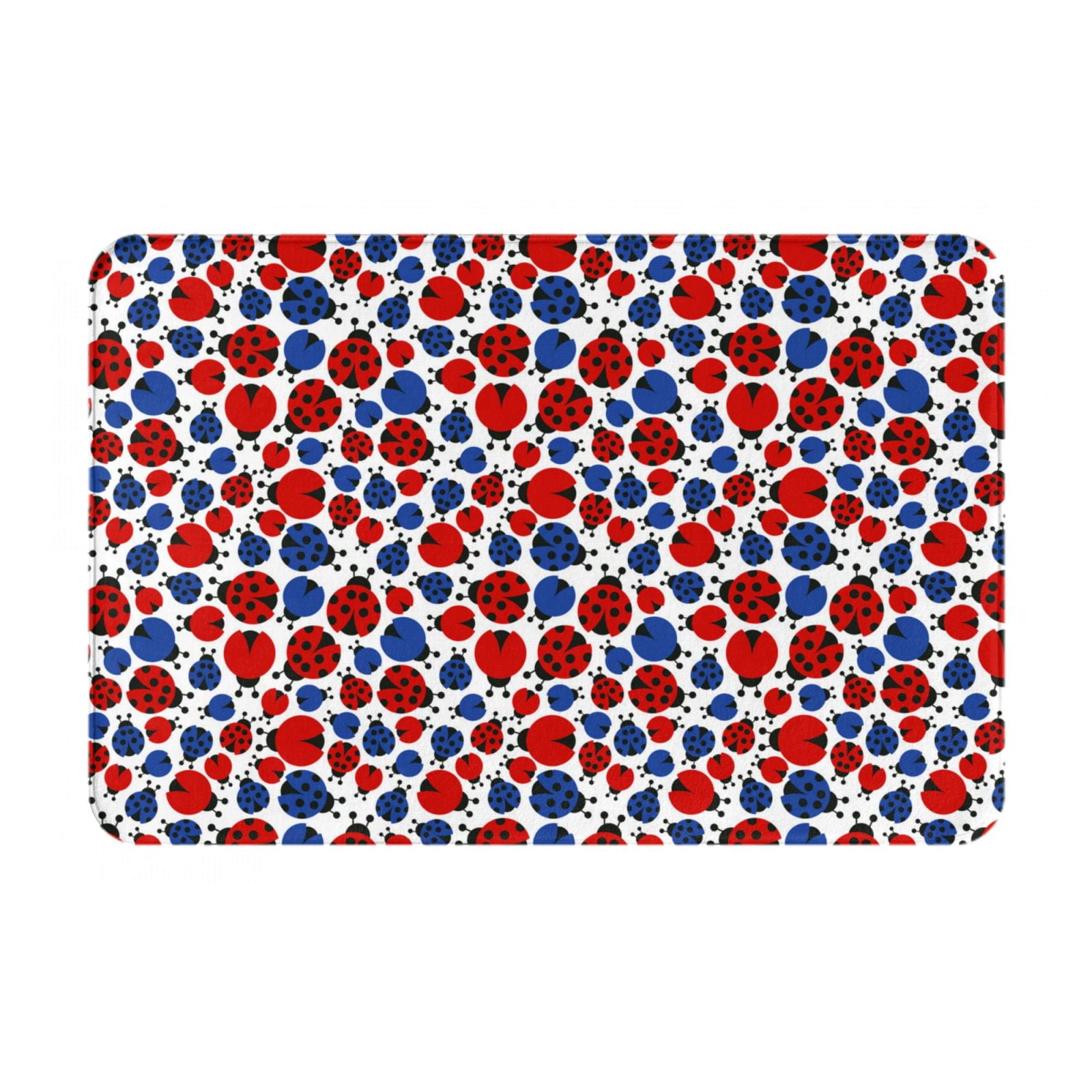 Fuzoiu Ladybugs Print Door Mat Outdoor Indoor Welcome Mats, Front ...