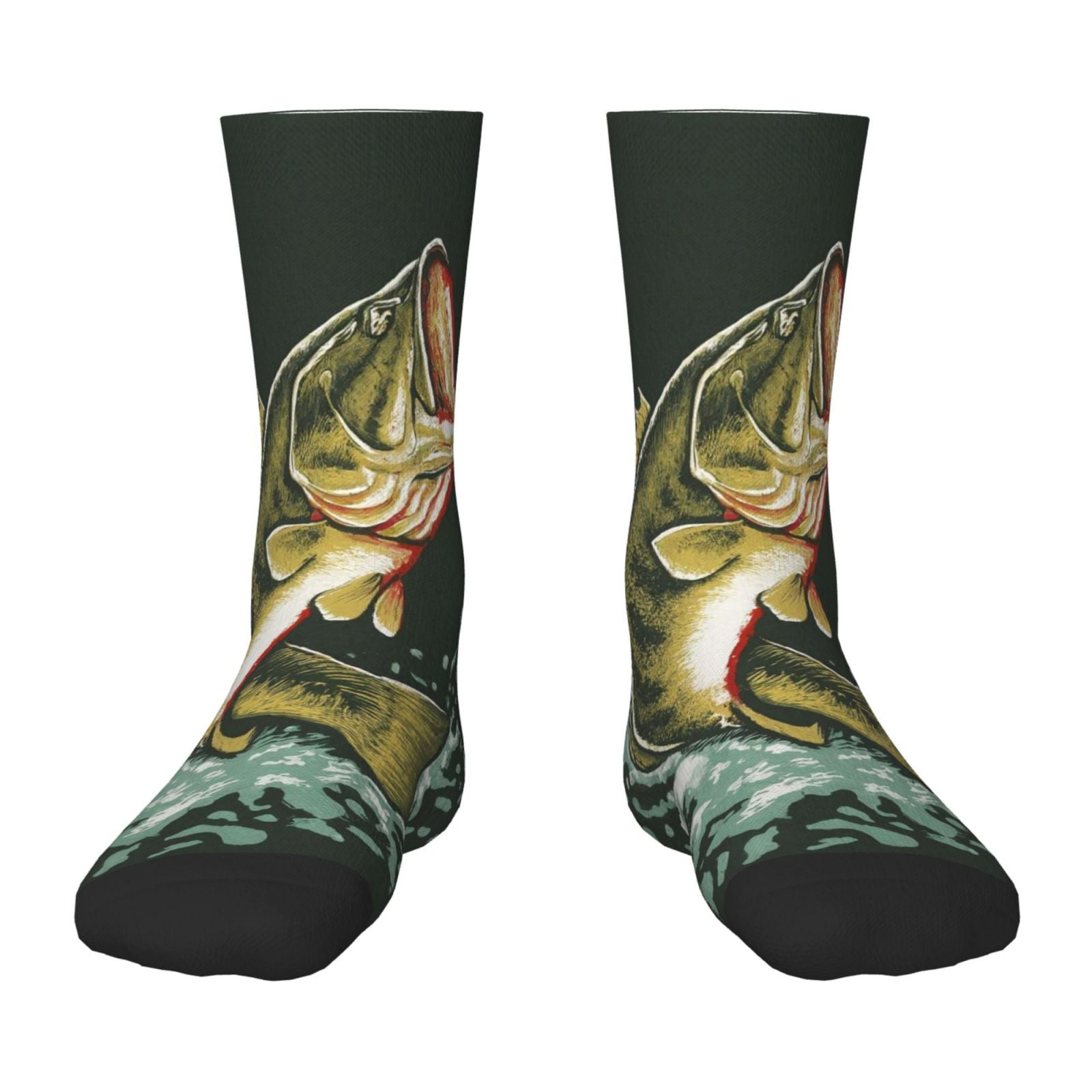 Fuzoiu Largemouth Bass jumps out of water Print Kids Socks For Boys ...