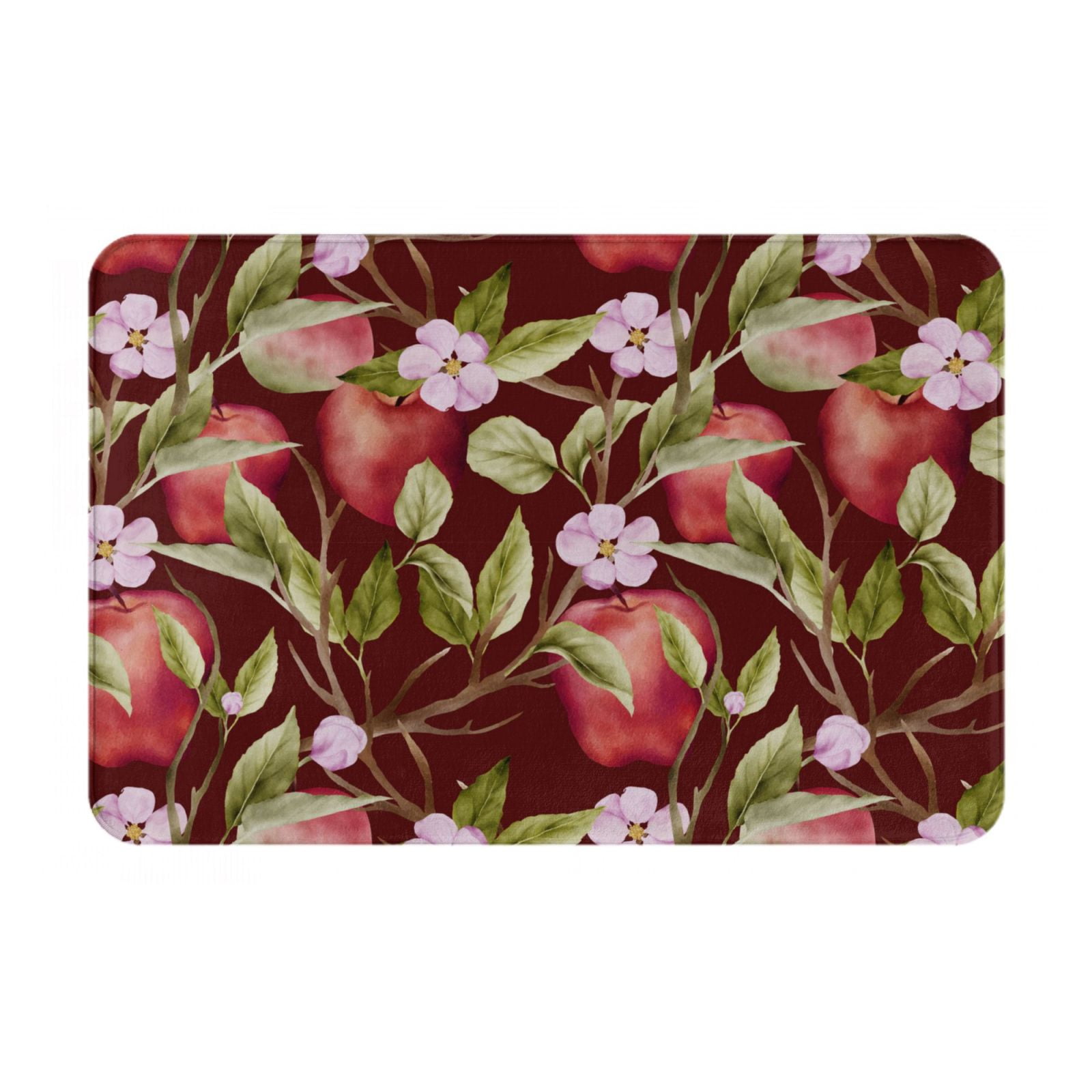 Fuzoiu Leaf And Fruit Print Door Mat Outdoor Indoor Welcome Mats, Front ...