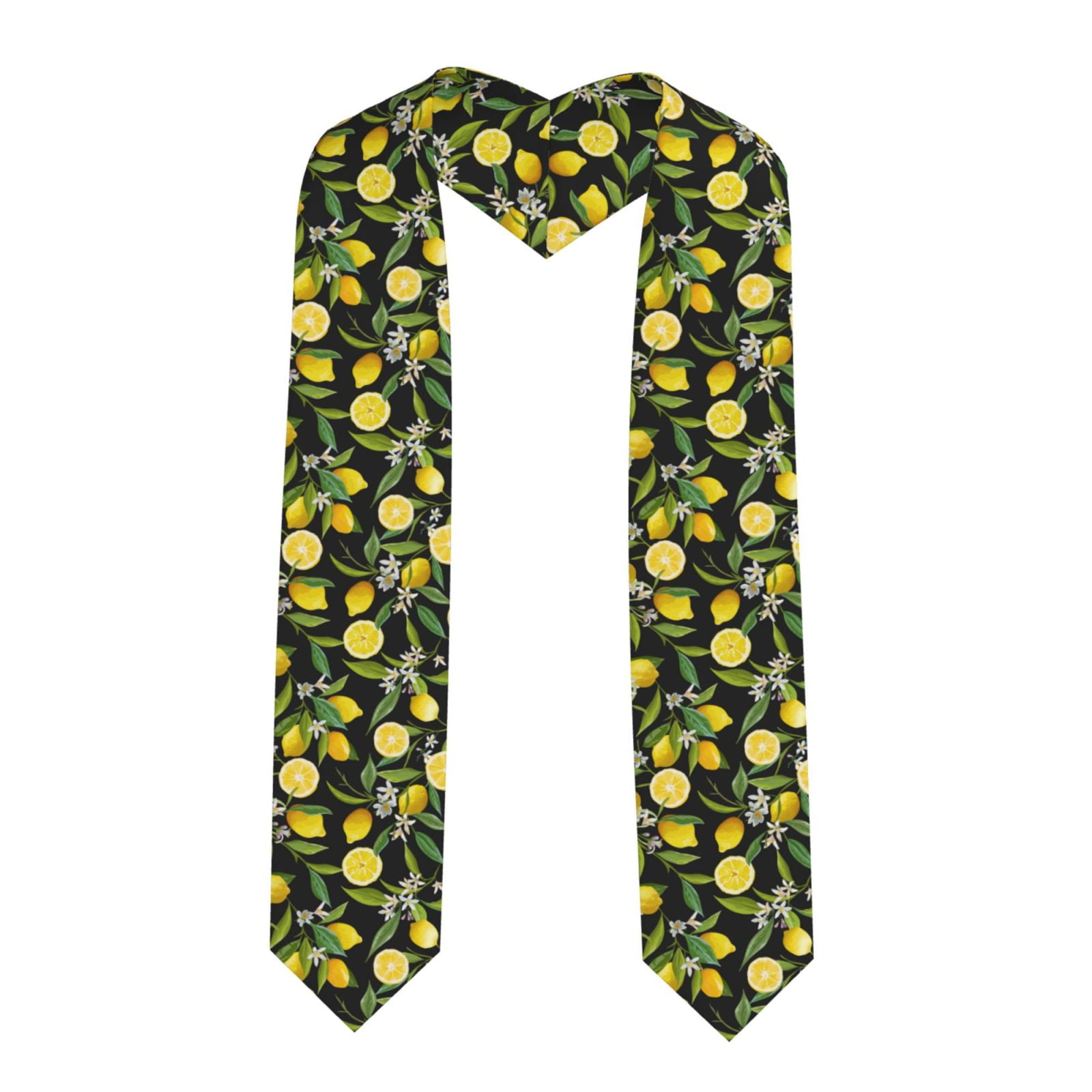 Fuzoiu Lemon Fruits Flowers Leaves Print Graduation Sash,Graduation ...