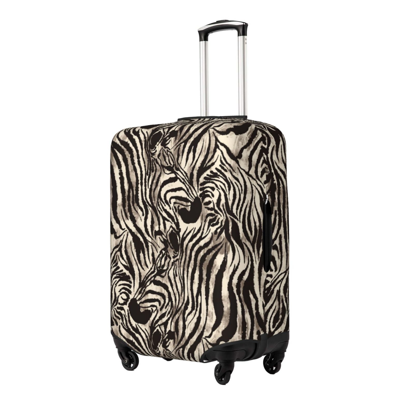 Fuzoiu Leopard And Zebra1 Print Suitcase Cover,Washable Luggage Covers ...