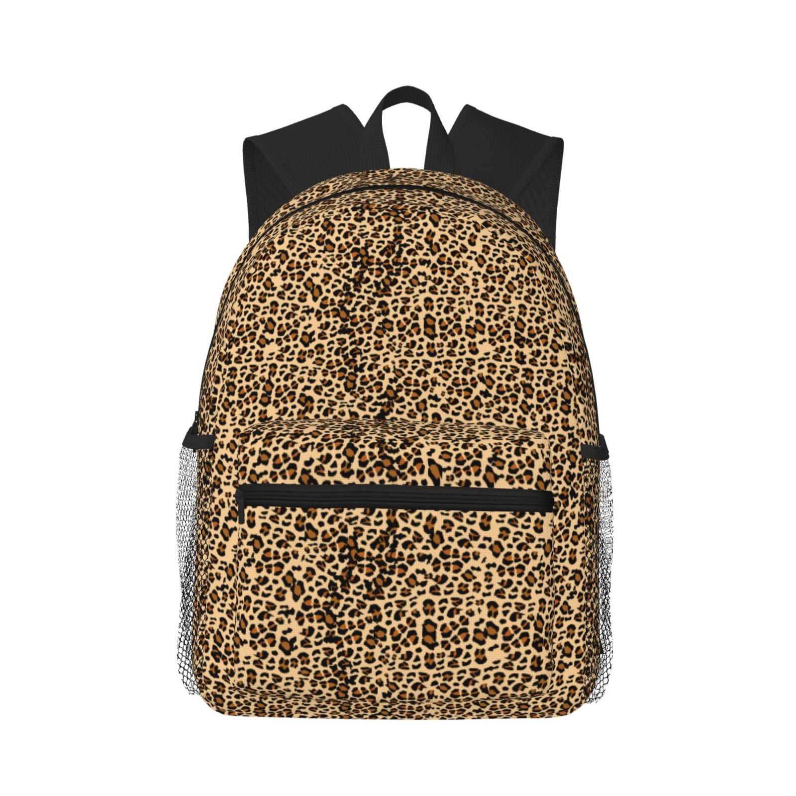 Fuzoiu Leopard Print Brown Print School Backpack for Teens,Large ...