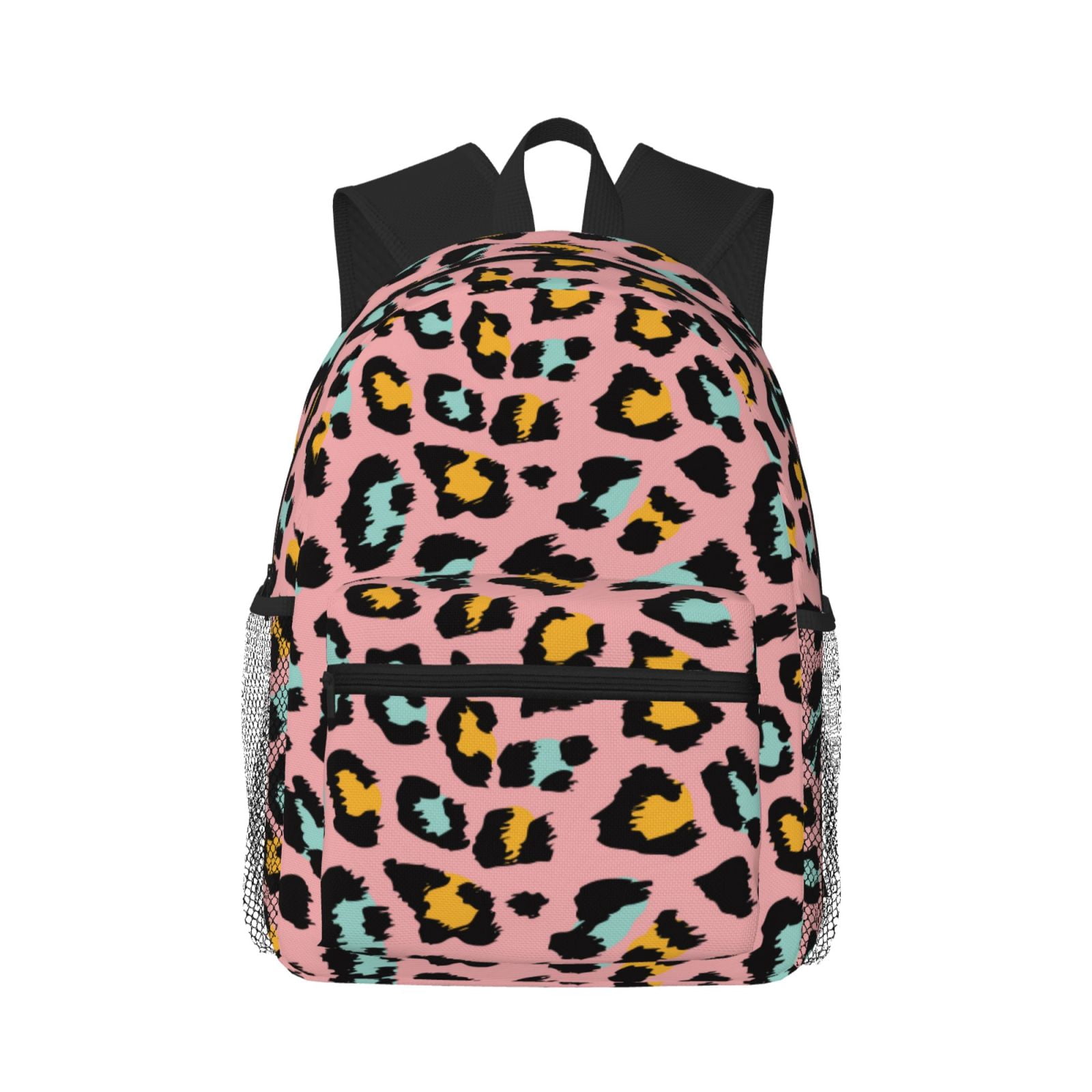 Fuzoiu Leopard Print School Backpack for Teens,Large Bookbag ...
