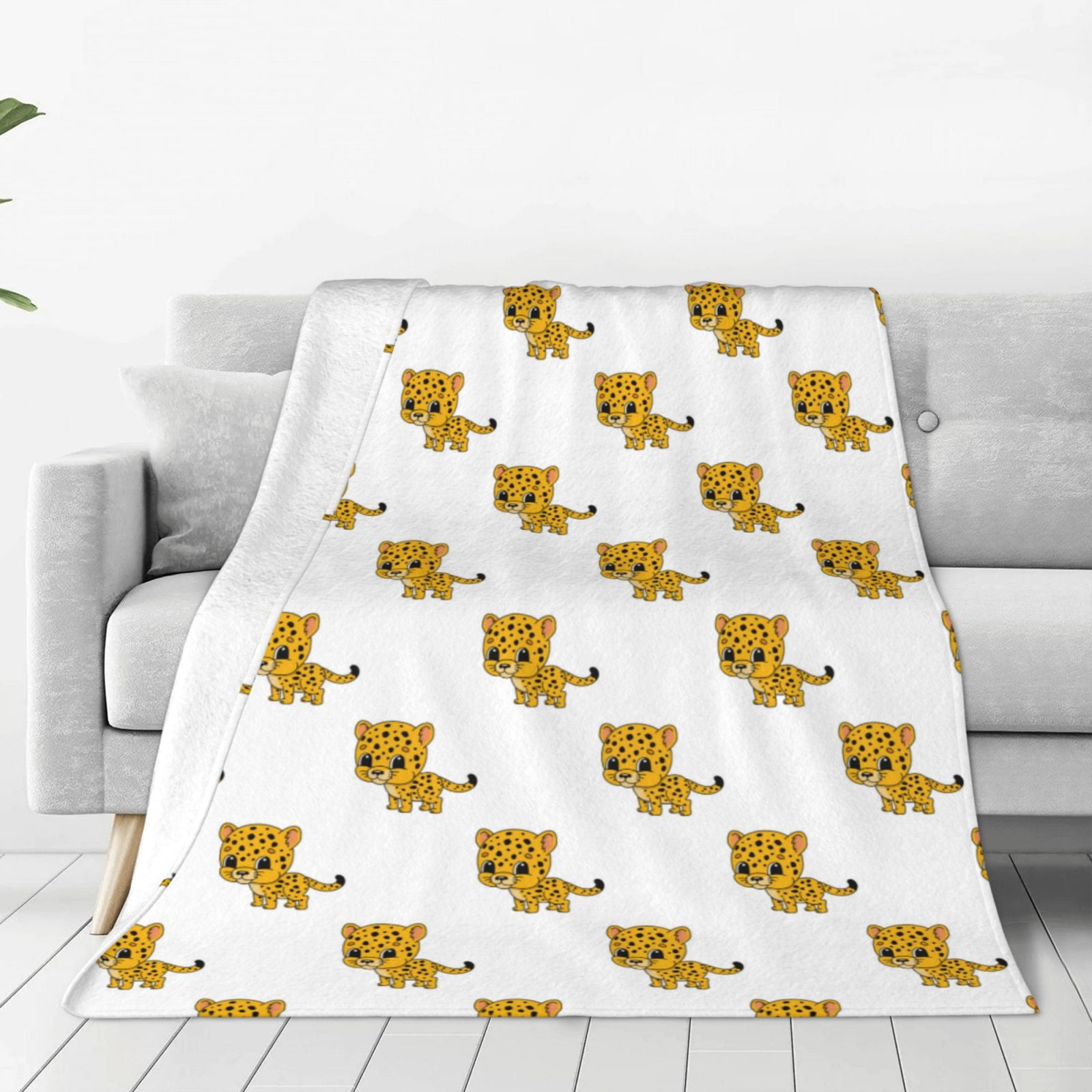 Fuzoiu Leopard Print Print Ultra-Soft Micro Fleece Blanket,All Seasons ...