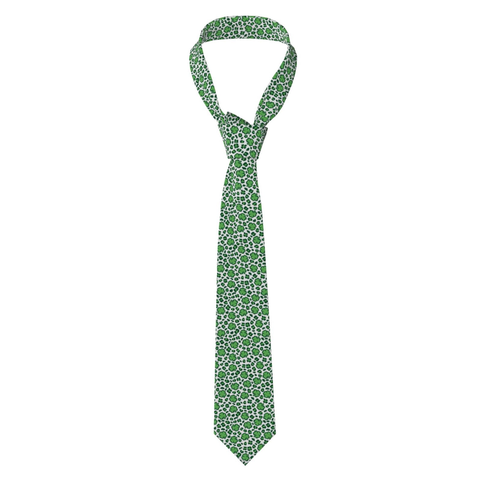 Fuzoiu Leopard print St. Patrick's Day Print Men's Necktie,Business ...