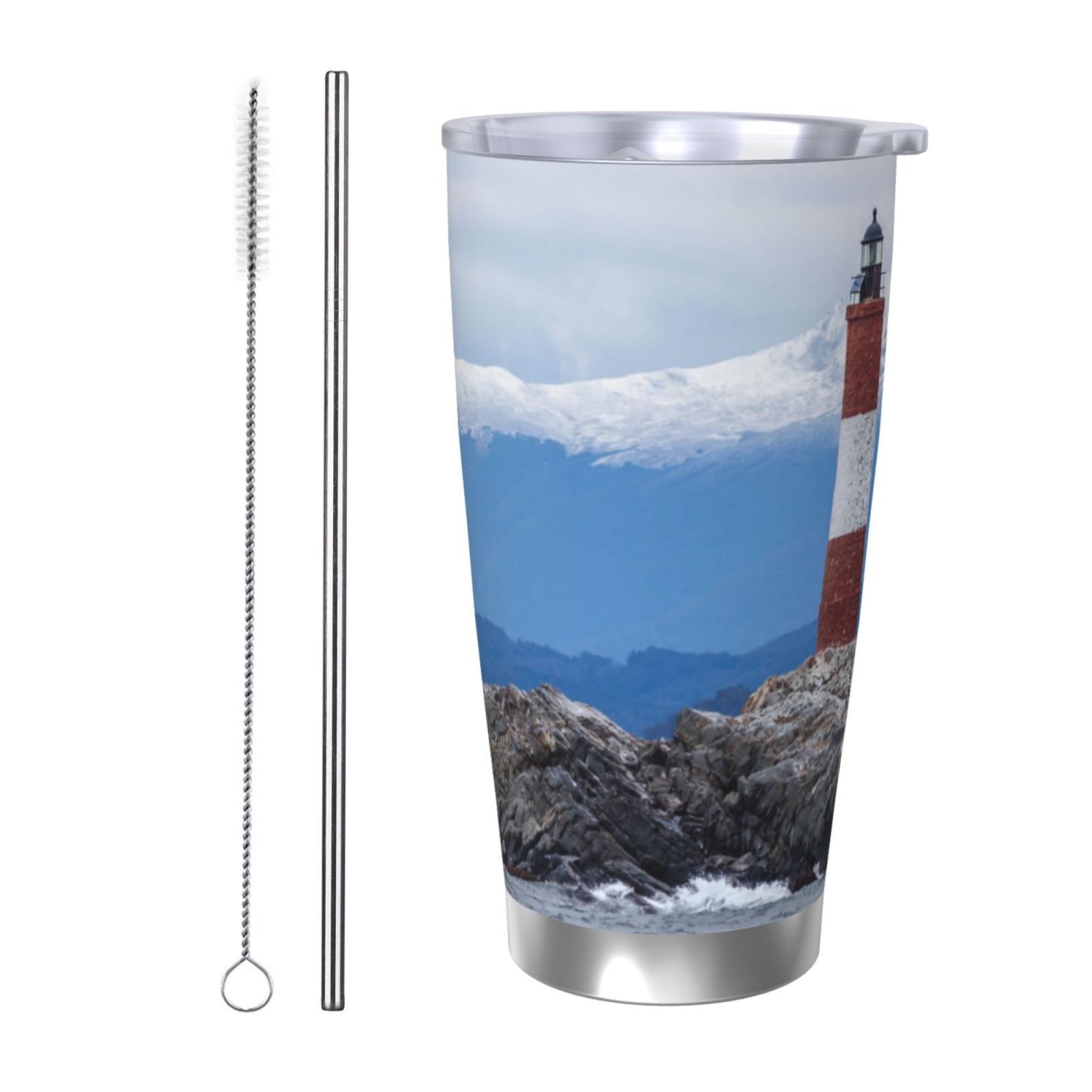 Fuzoiu Lighthouse On The Waters Print 20oz Tumbler, Stainless Steel ...