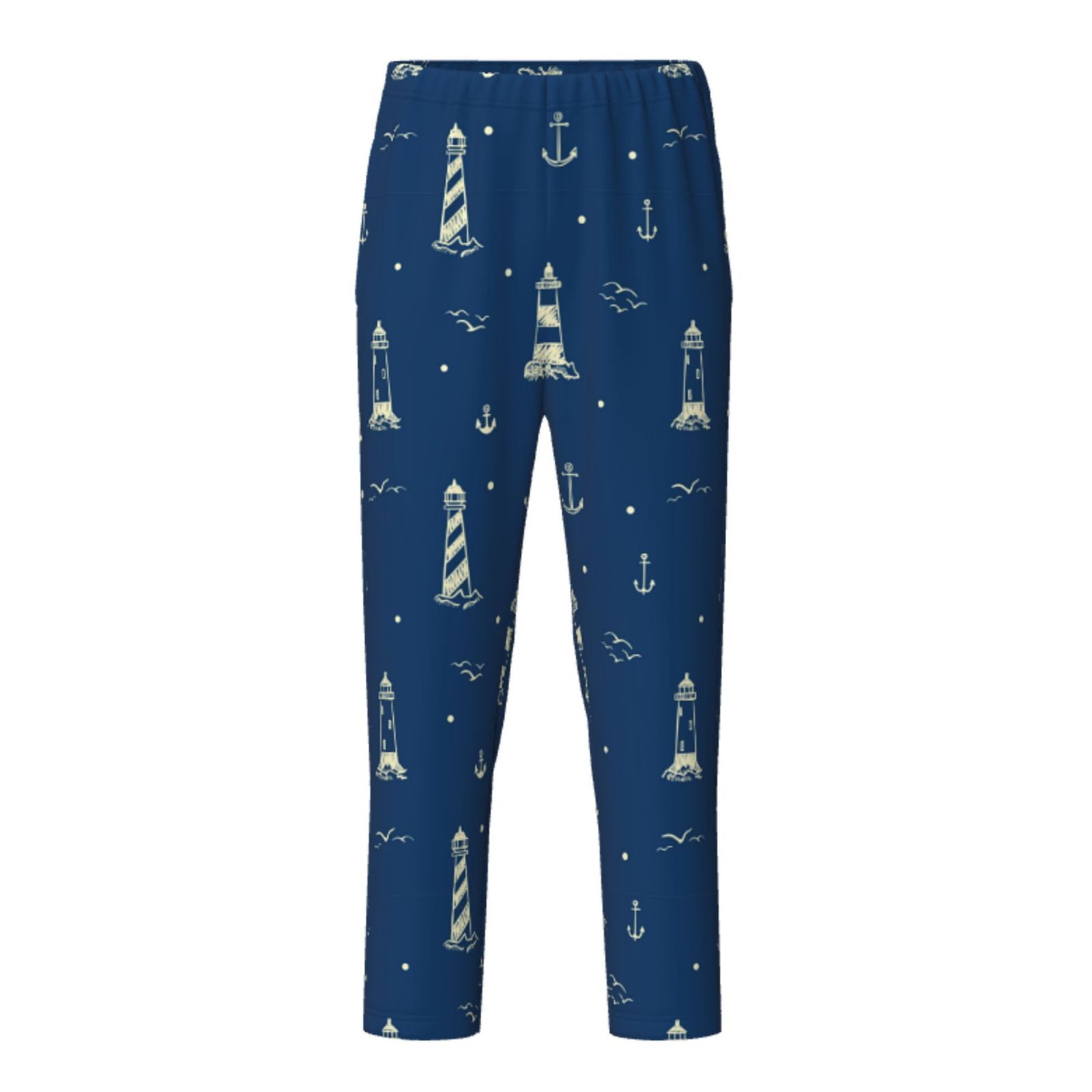 Fuzoiu Lighthouses and Anchors Print Teenagers' Pajama Pants,Lounge ...