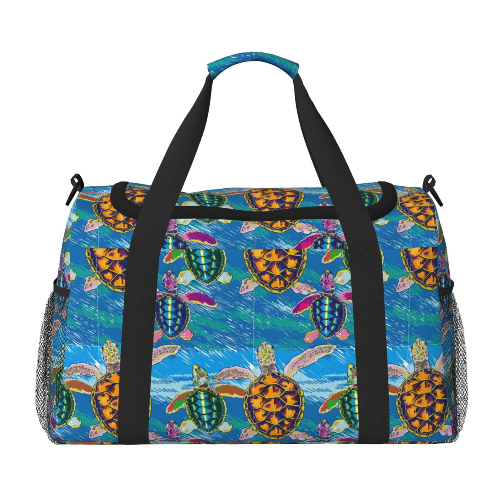 Fuzoiu Little Sea Turtles Print Travel Duffle Bag,Carry On Tote Bags ...