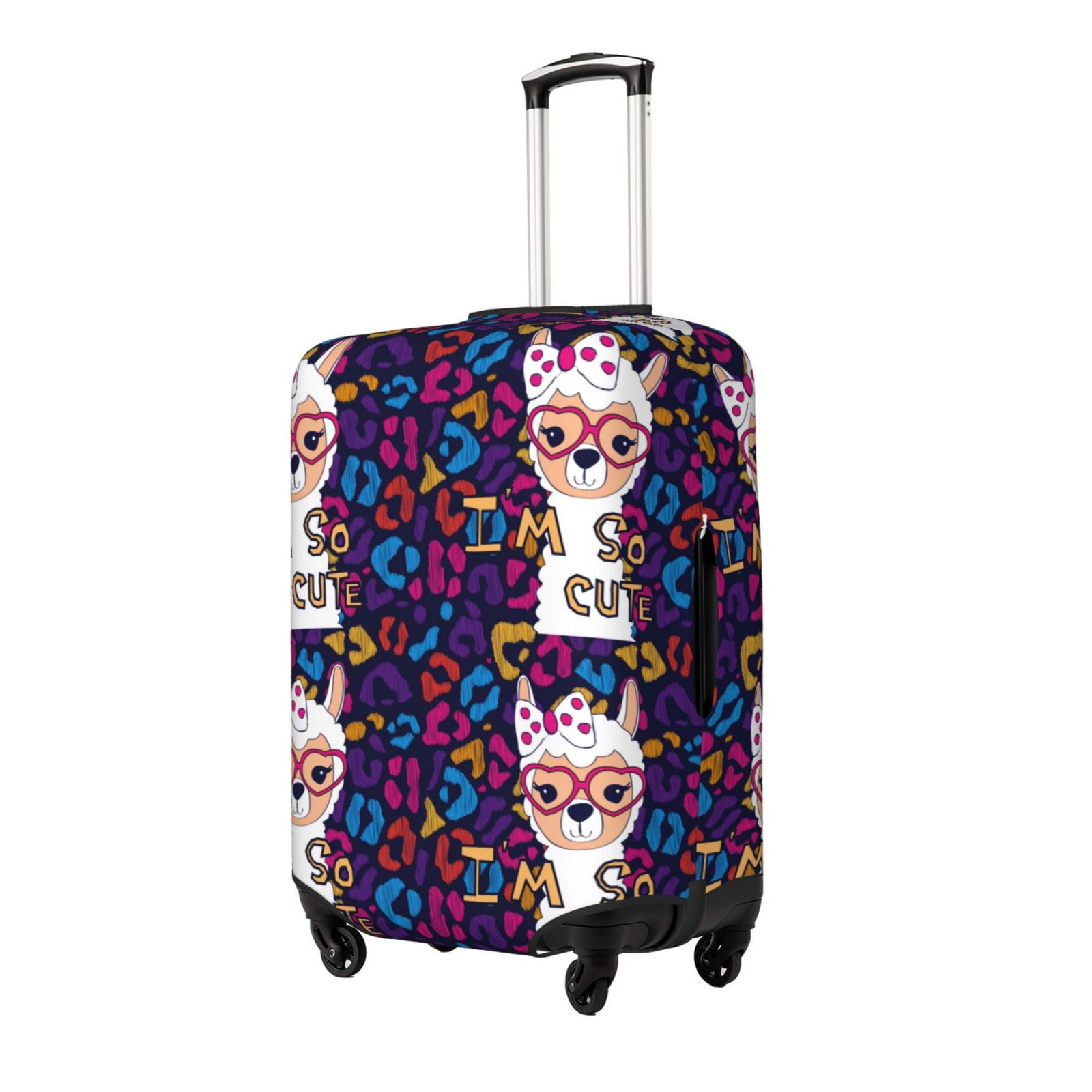 Fuzoiu Llama Alpaca Print Suitcase Cover,Washable Luggage Covers for ...