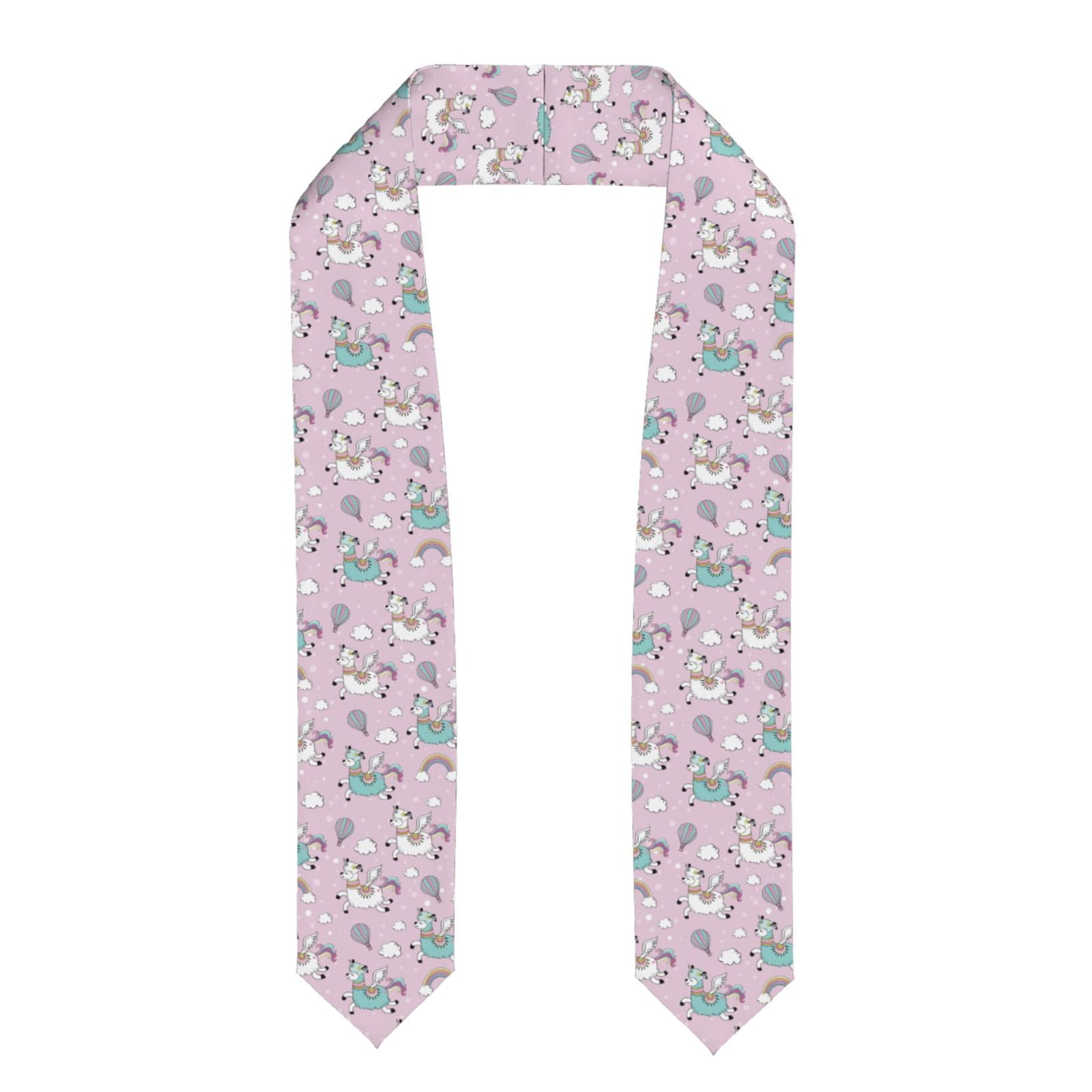 Fuzoiu Llama Unicorn and Rainbow Print Graduation Sash,Graduation Stole ...