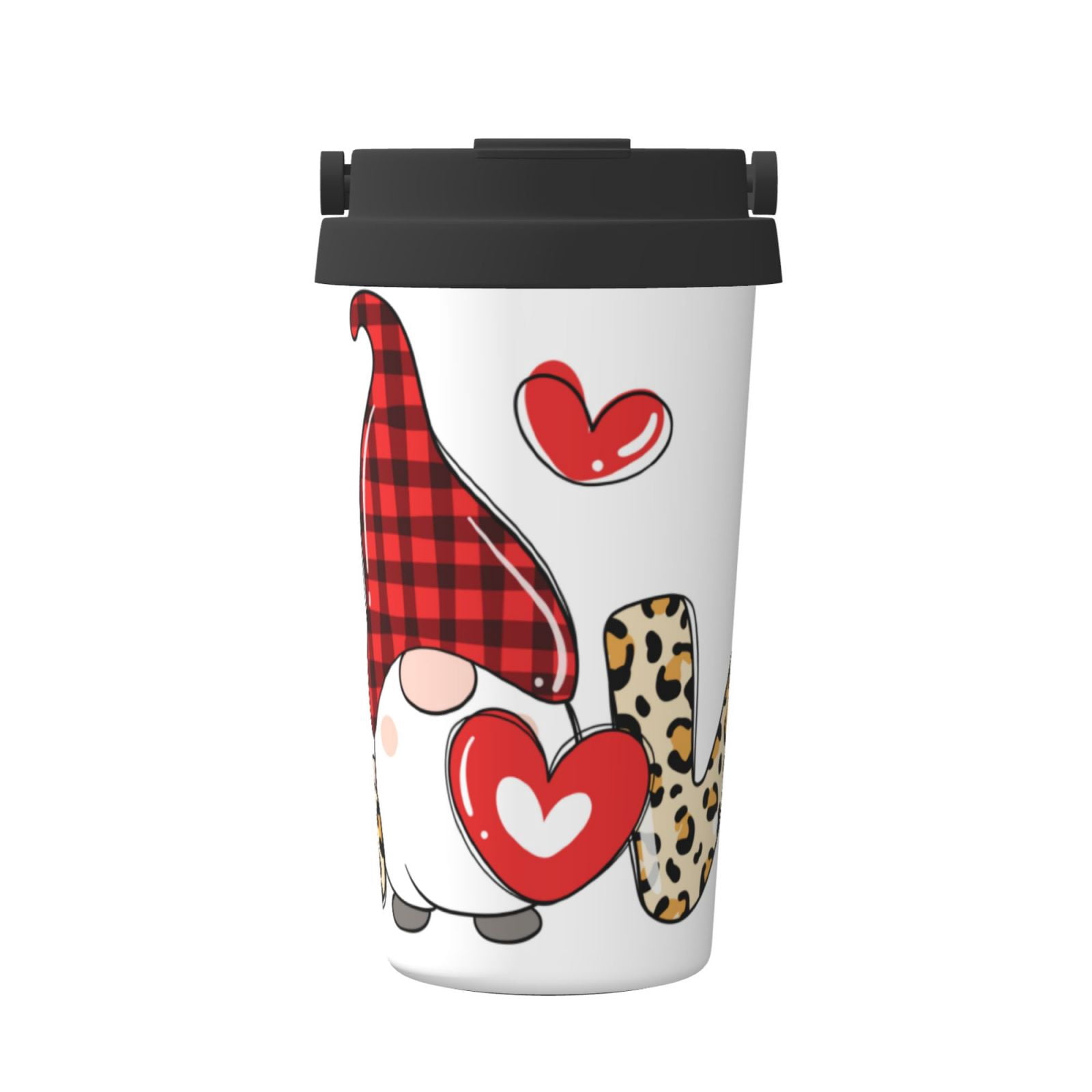 Fuzoiu Love Gnomes Print Stainless Steel Travel Mug,Vacuum Insulated ...