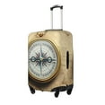Fuzoiu Magnetic Old Compass On World Map Print Suitcase Cover,Washable ...