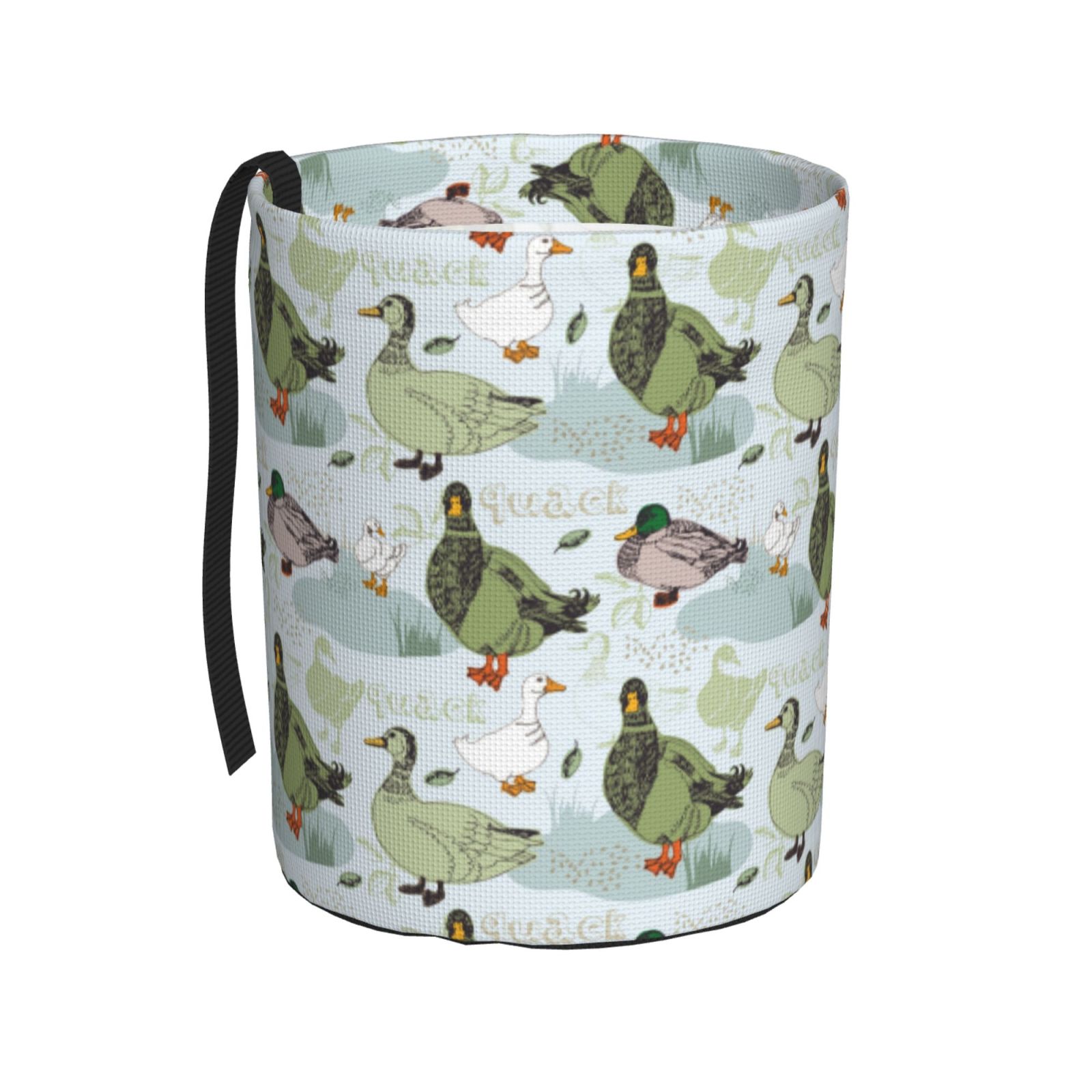 Fuzoiu Mallard Ducks Wild Birds Print Car Trash Can,Leakproof Car Trash ...