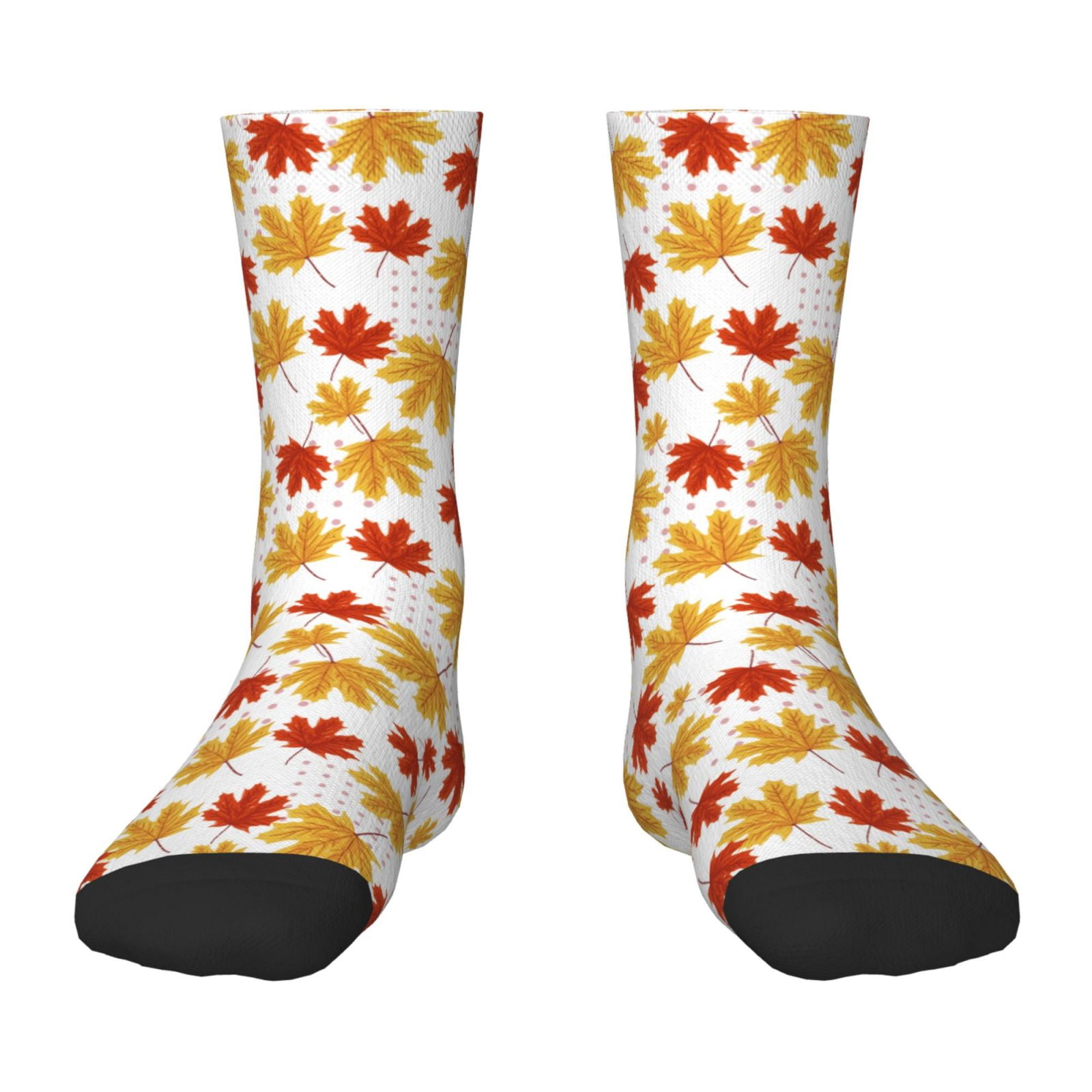 Fuzoiu Maple Leaf Print Kids Socks For Boys Girls,Grip Crew Socks with ...
