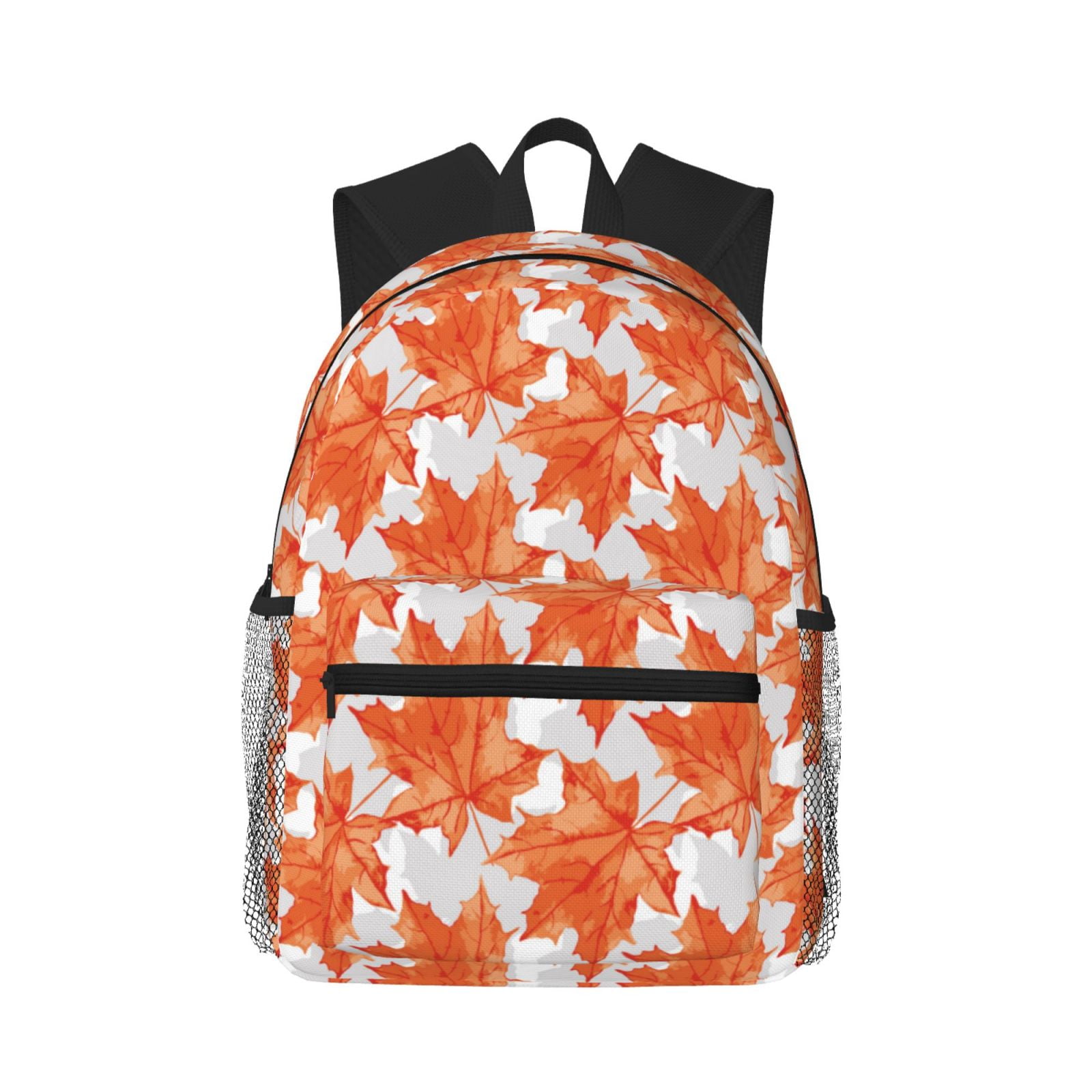 Fuzoiu Maple Leaves A Print School Backpack for Teens,Large Bookbag,Lightweight Laptop Bag for ...