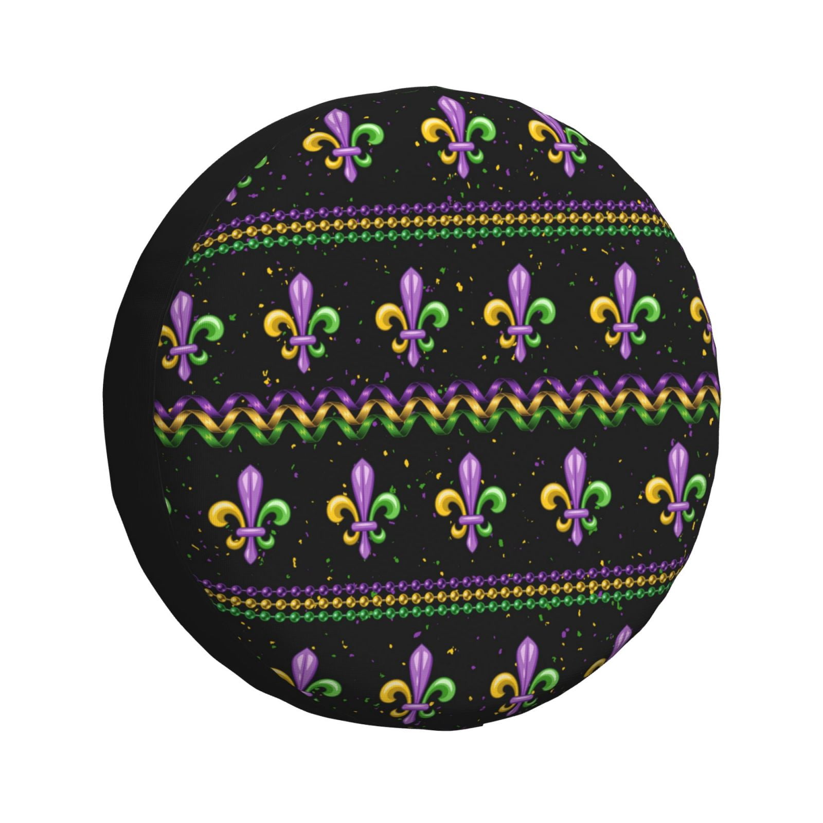 Fuzoiu Mardi Gras Fleur de Lis Print Universal Spare Tire Cover with ...