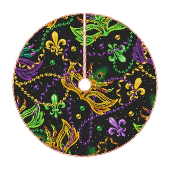 Fuzoiu Blue And White Porcelain Pattern Print Christmas Tree Skirt,Xmas ...