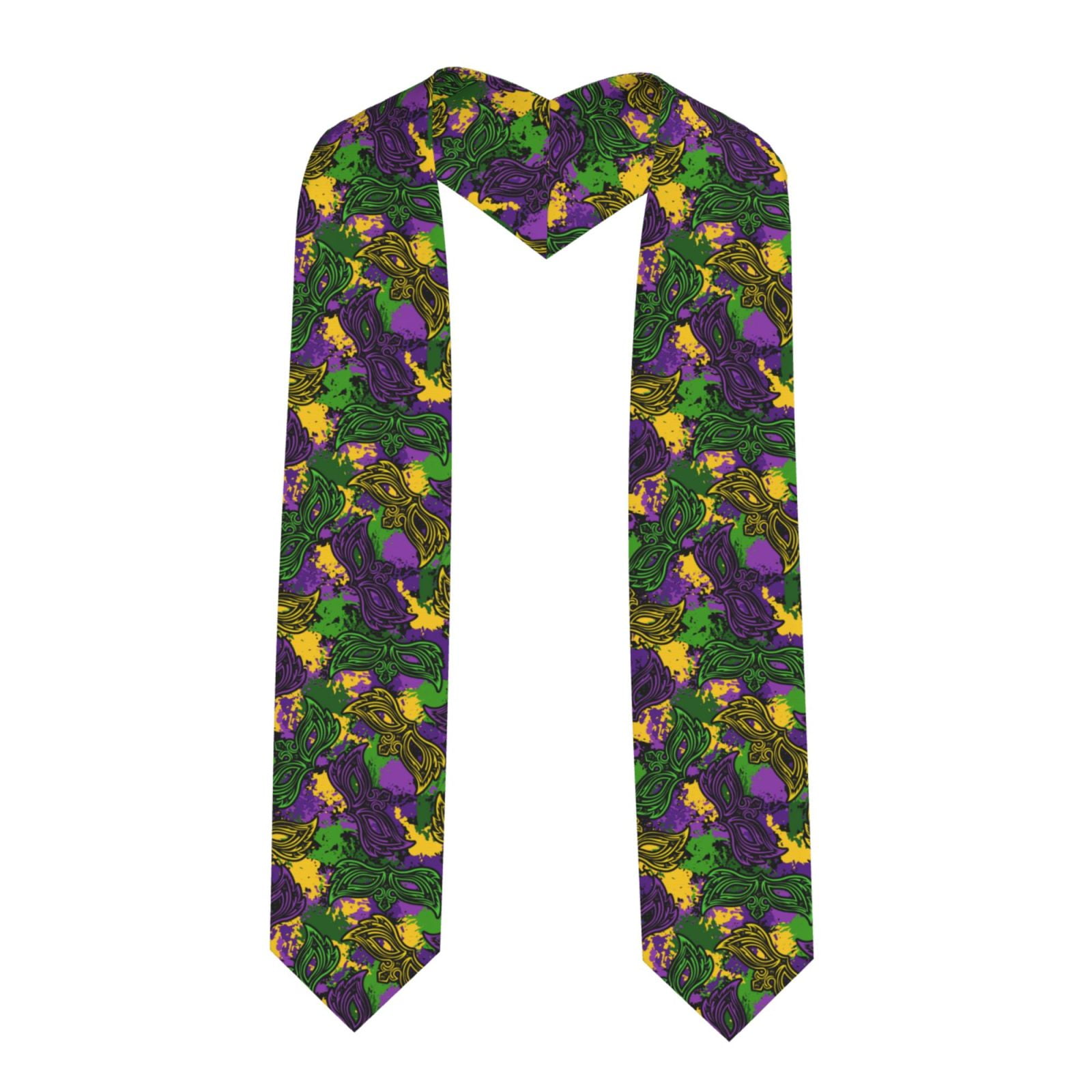 Fuzoiu Mardi Gras7 Print Graduation Sash,Graduation Stole,Unisex Adult ...